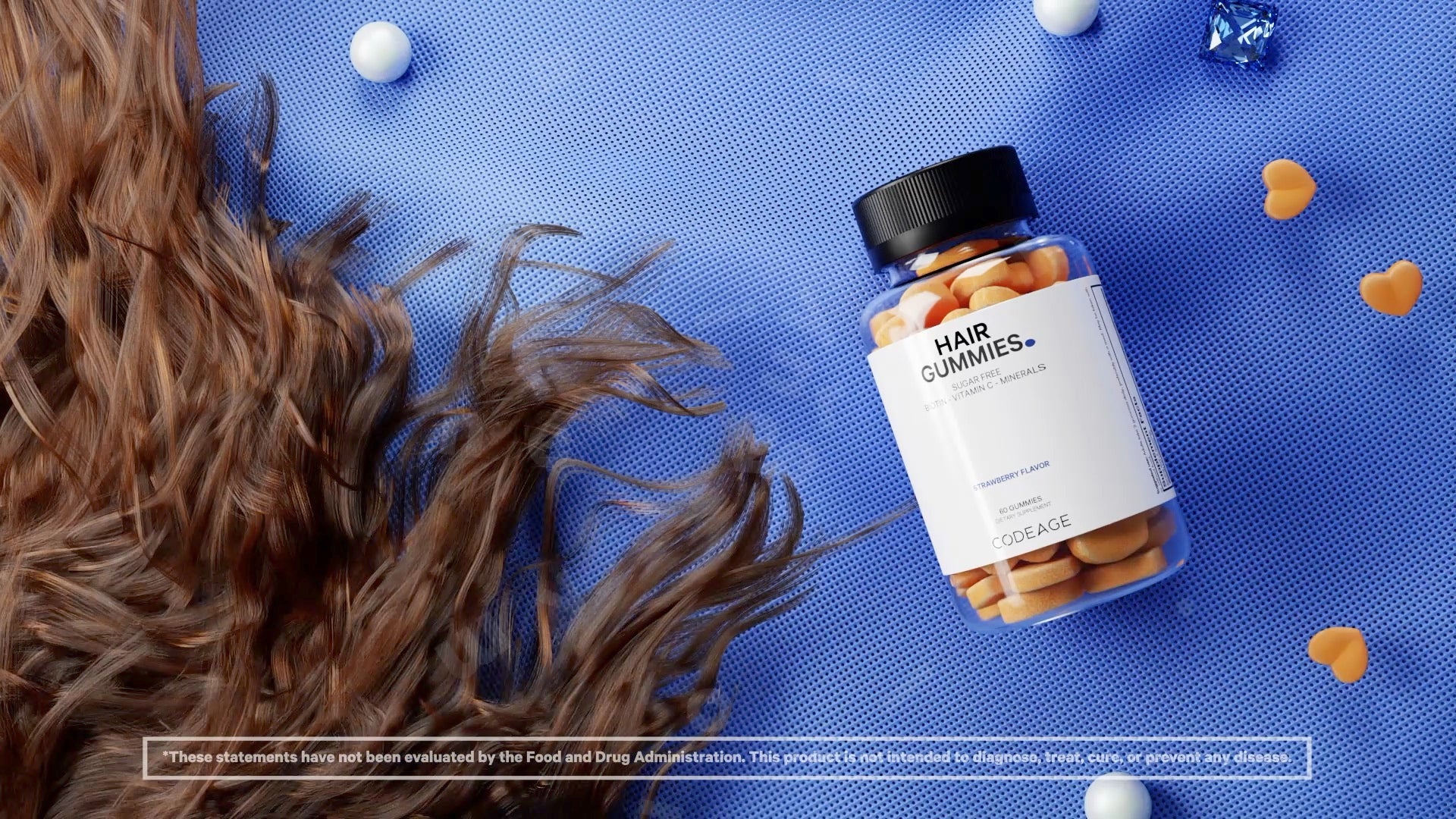 Hair Gummies Featuring Biotin, Multivitamins, Zinc, Inositol ...