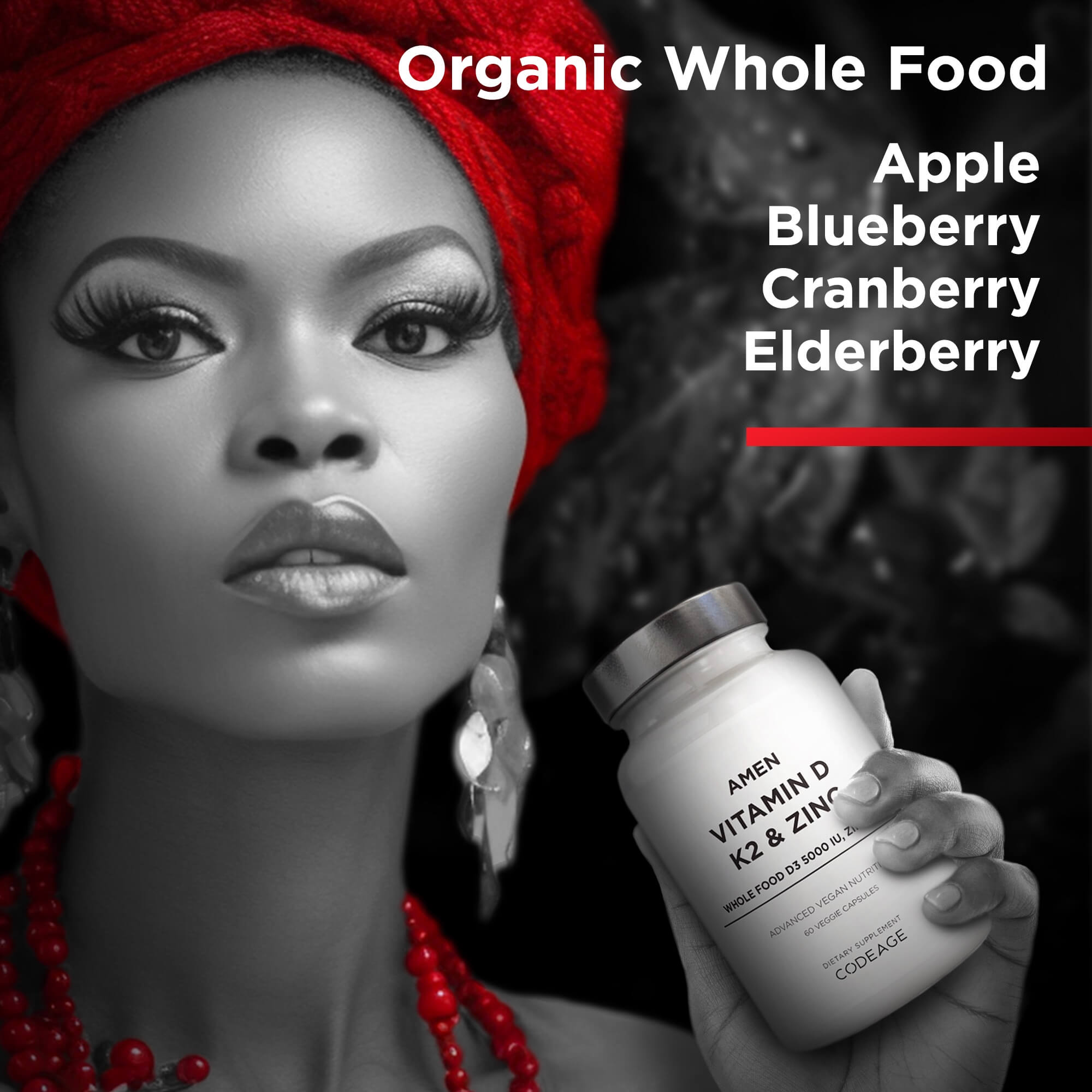 Amen Vitamin D3 K2, Zinc - Whole Food Supplement – Codeage