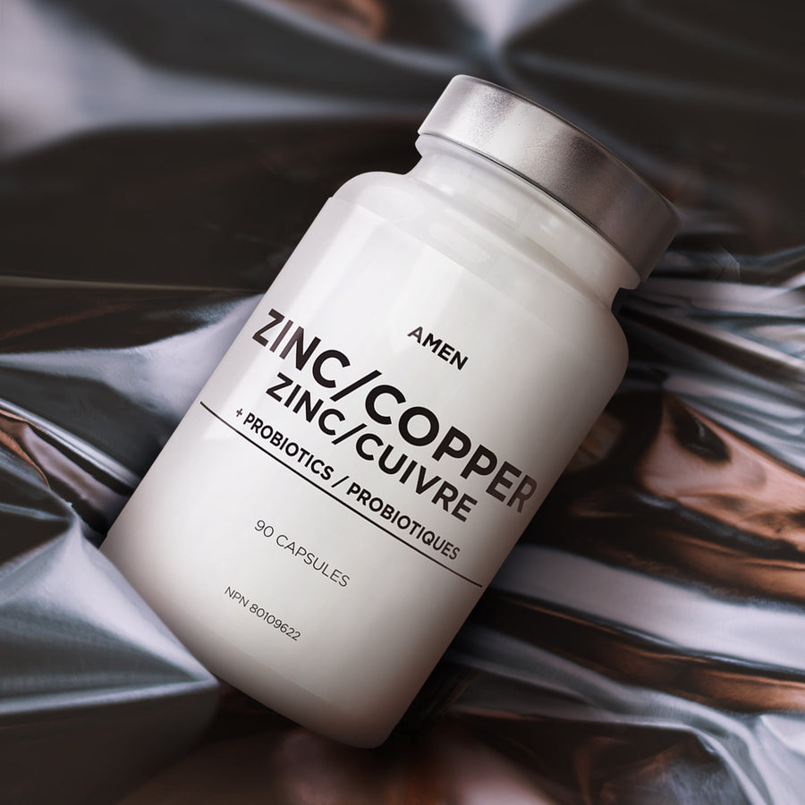 Amen Zinc Copper with Probiotics, Zinc Bisglycinate Supplement – Codeage