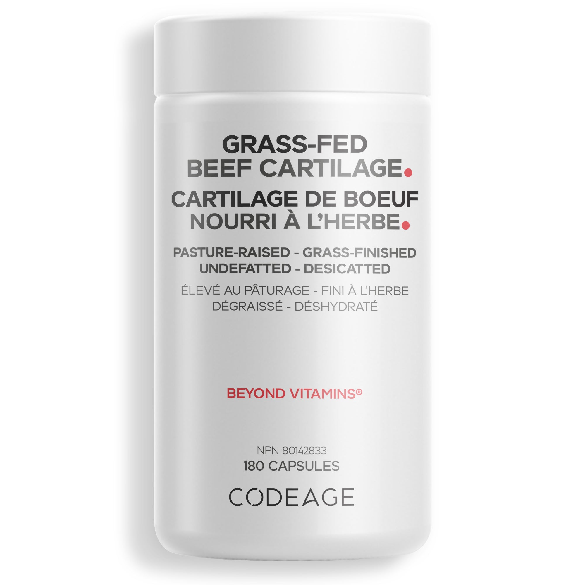 Codeage Grass Fed Beef Cartilage Freeze Dried Desiccated Supplement