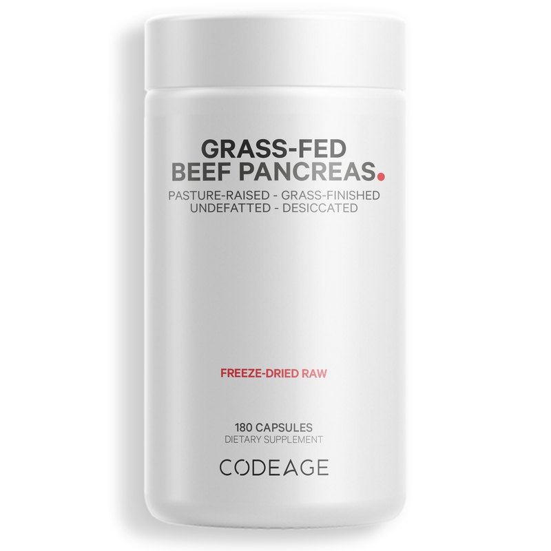 Codeage Grass Fed Beef Pancreas Freeze Dried Desiccated Supplement