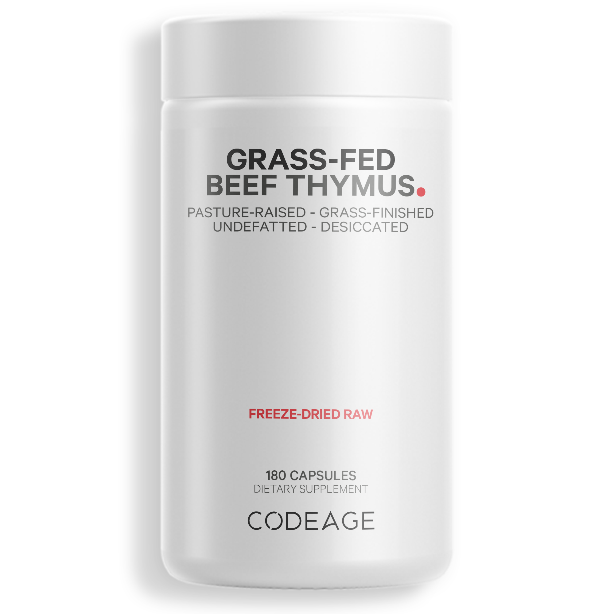 Codeage Grass Fed Beef Thymus Freeze Dried Desiccated Supplement