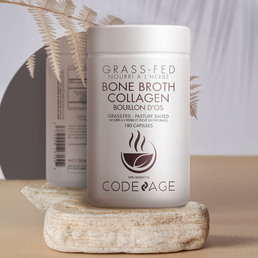 Codeage Grass Fed Organic Bone Broth Collagen Types 1, 2, 3 Supplement