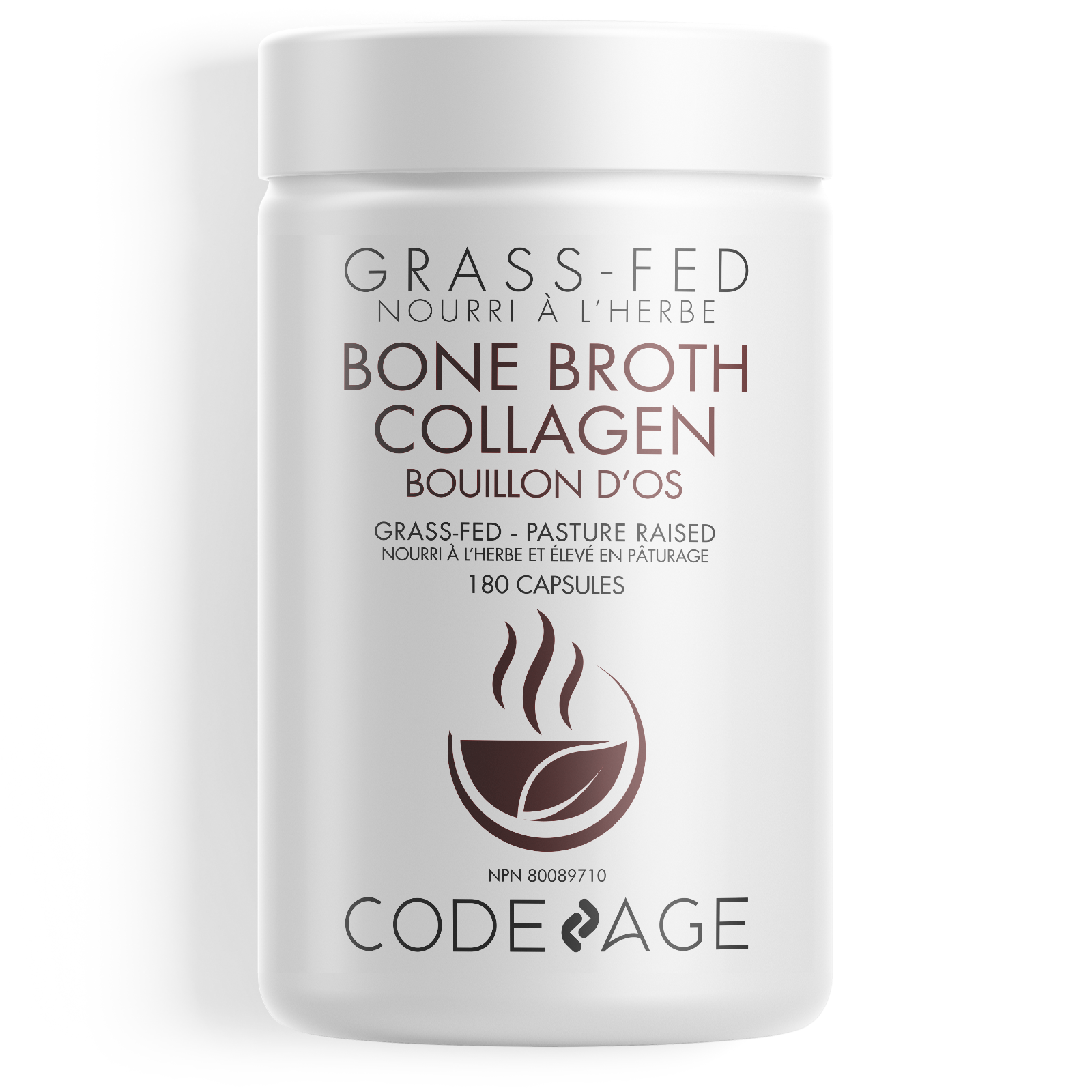Codeage Grass Fed Organic Bone Broth Collagen Types 1, 2, 3 Supplement