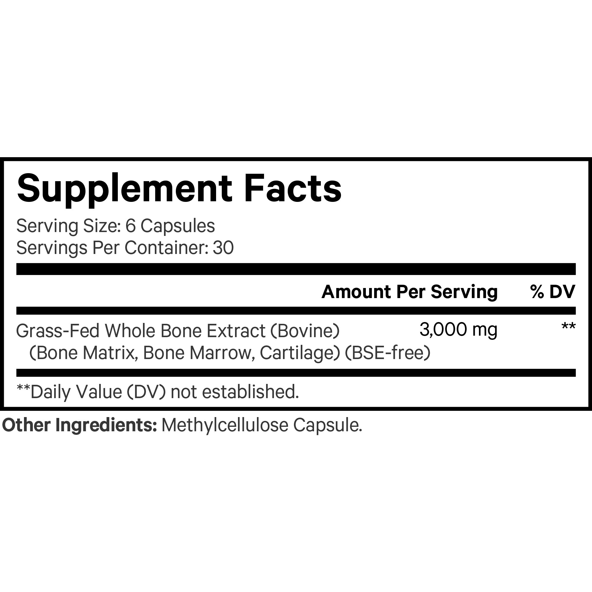 Codeage Grass Fed Bone Marrow Supplement Whole Bone Bovine Cartilage