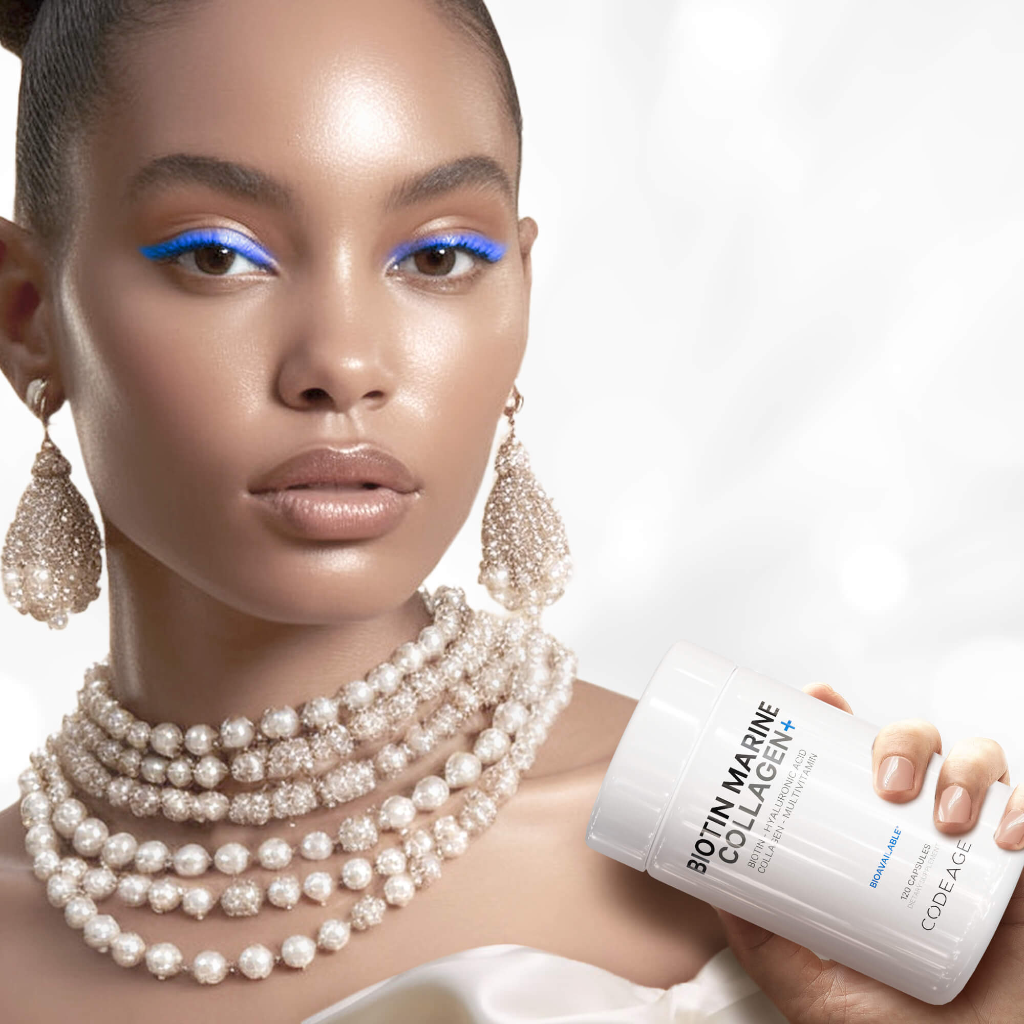 Codeage Wild Caught Biotin Marine Collagen, Vitamin C, Hyaluronic Acid