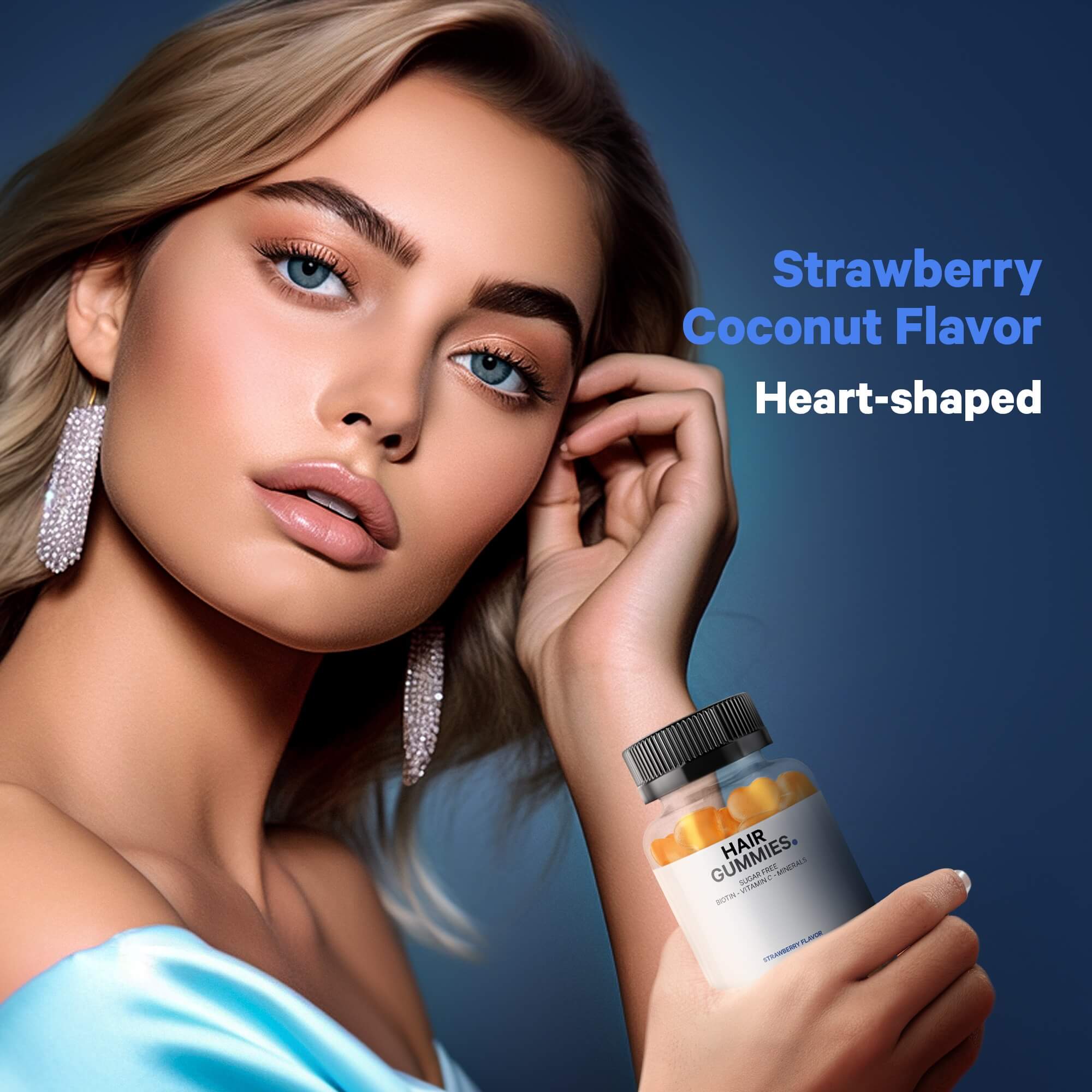 Codeage Chewy Biotin Hair Gummies, Sugar Free, Vitamin C & Folic Acid