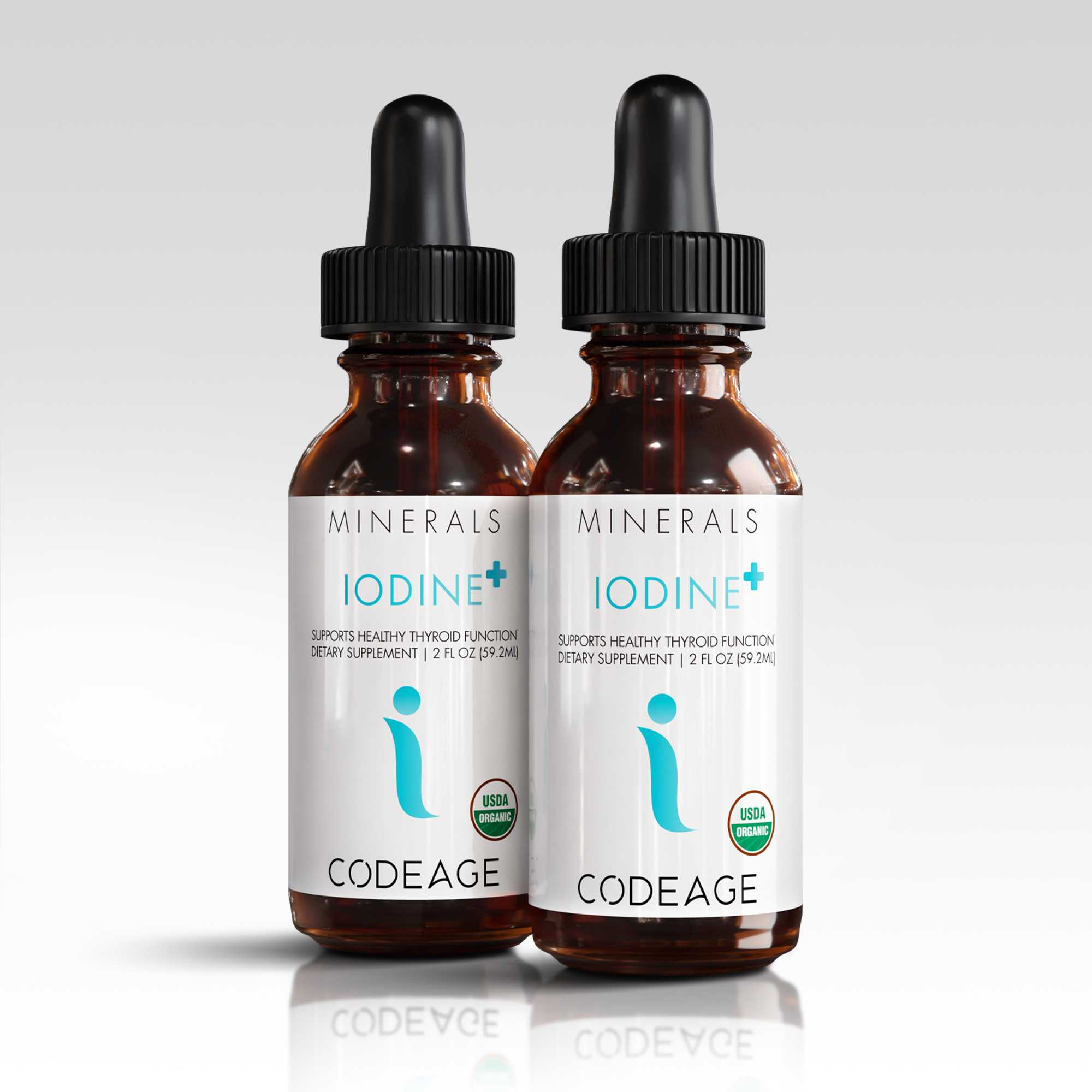 Codeage Organic Iodine Liquid Drops Supplement, USDA Organic