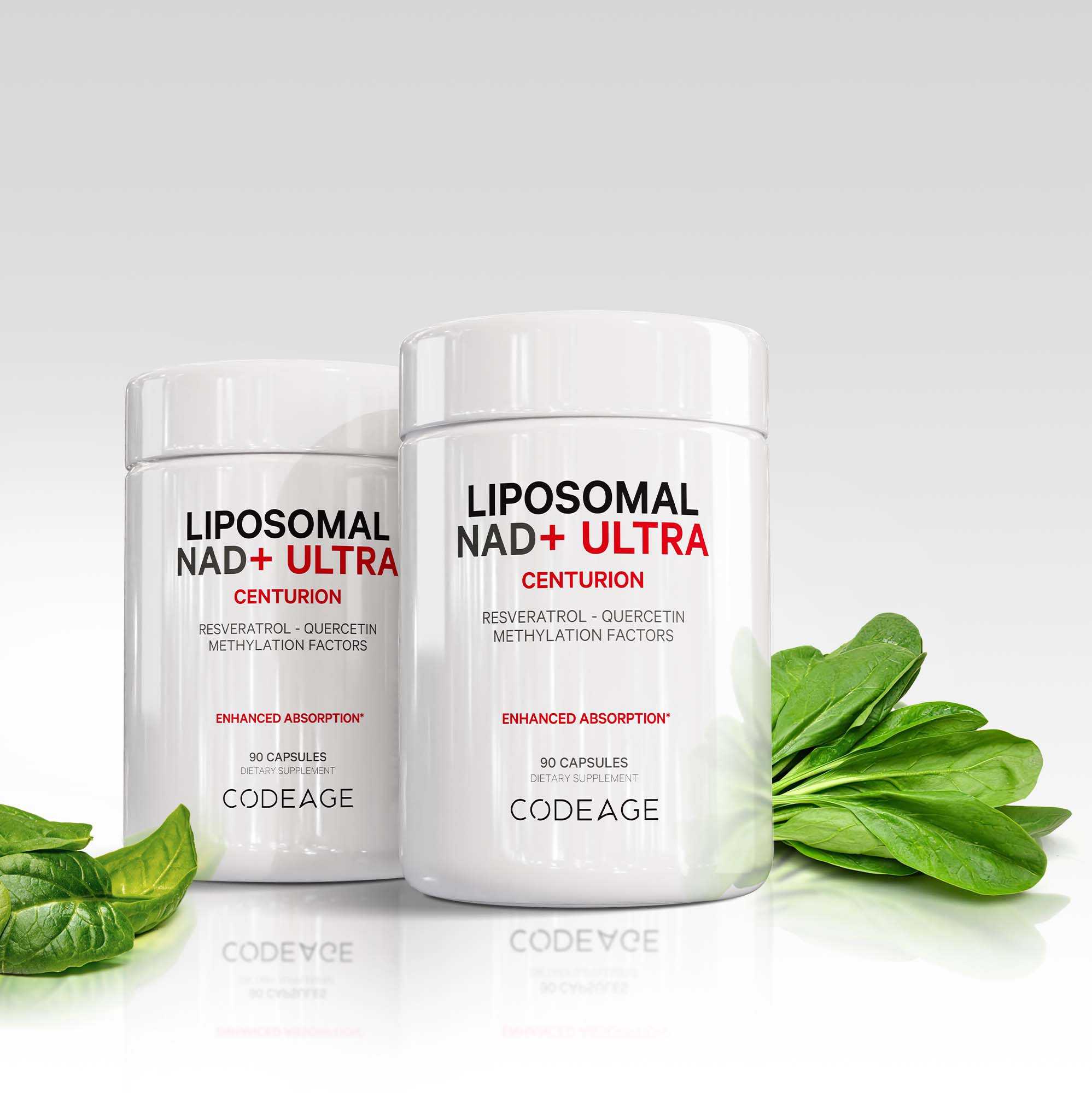 Codeage Liposomal NAD+ Ultra Supplement Resveratrol Quercetin Methylation