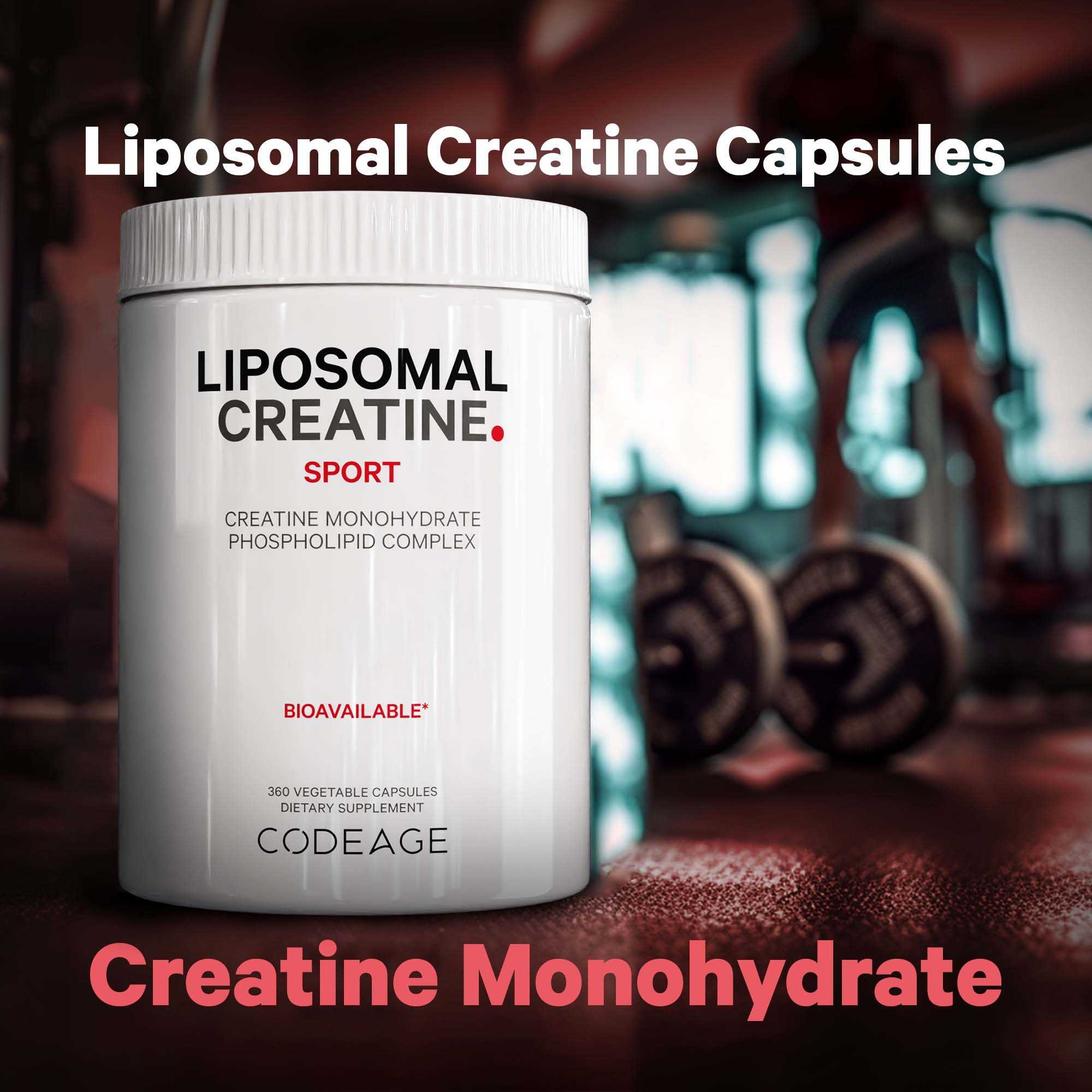 Codeage Liposomal Creatine Monohydrate Capsule Supplement Sport