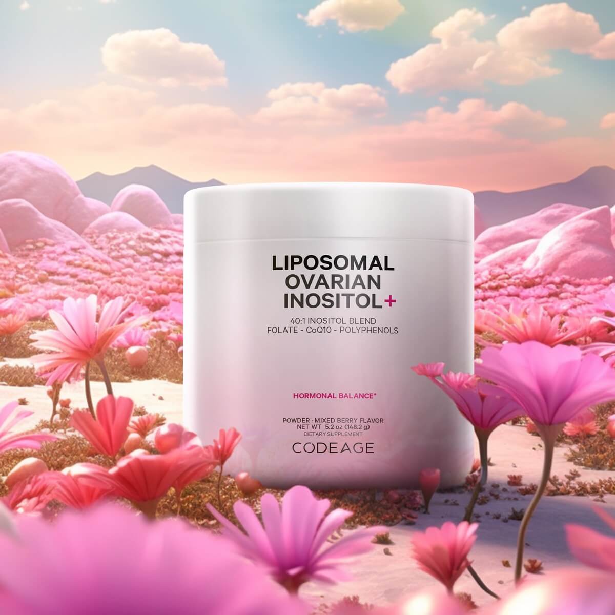 Codeage Liposomal Ovarian Inositol Powder Myo-Inositol, D-Chiro ...