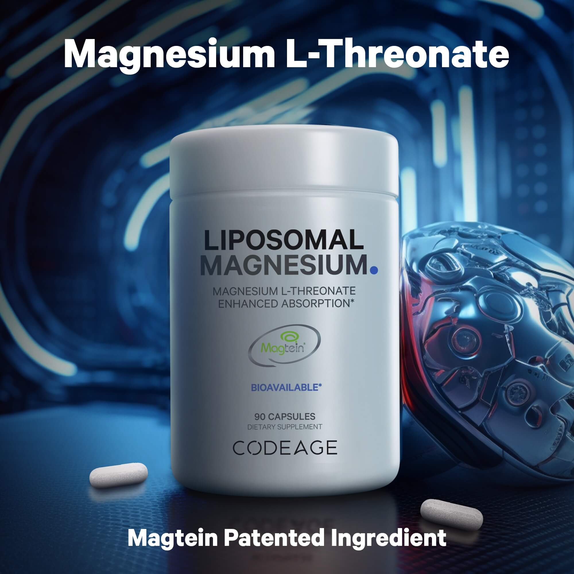 Codeage Liposomal Magnesium L-Threonate Magtein® Mineral Supplement