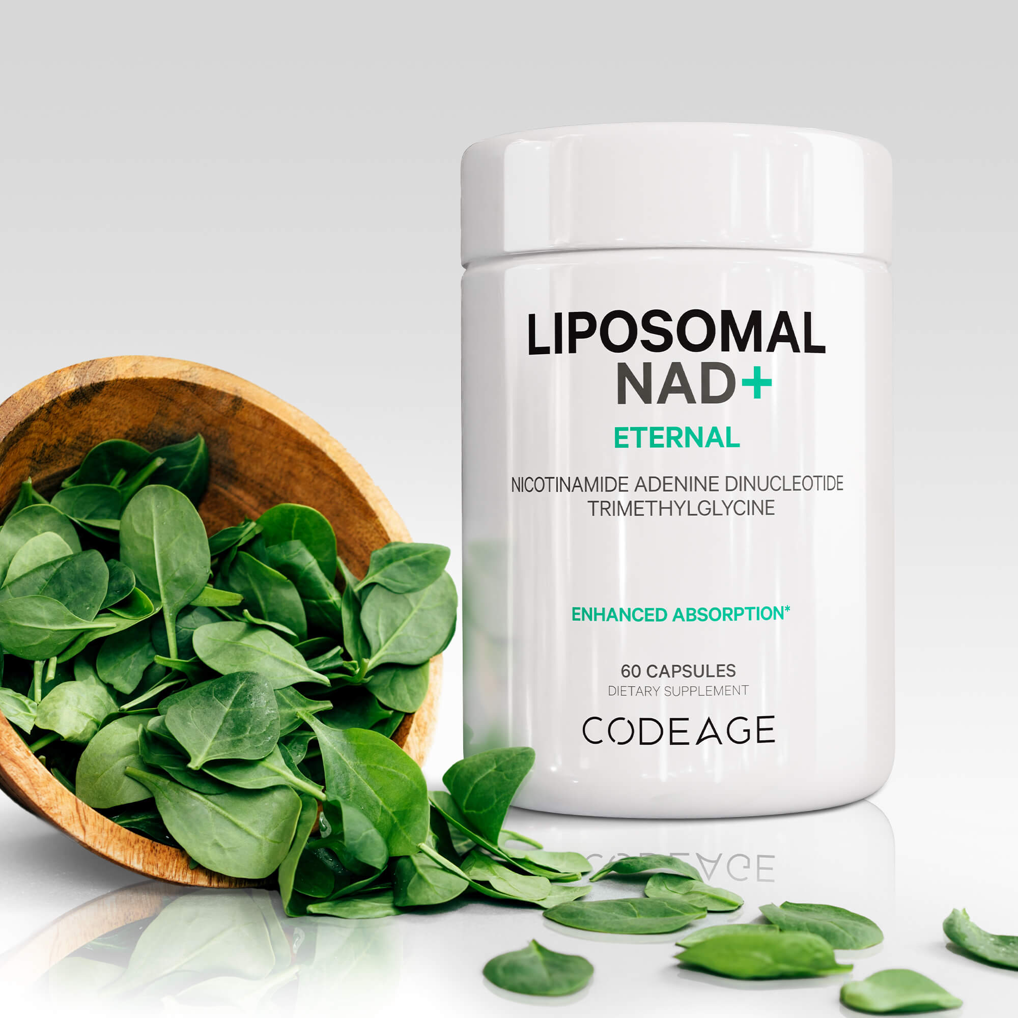 Codeage Liposomal NAD+ Supplement Betaine Anhydrous Healthy Aging