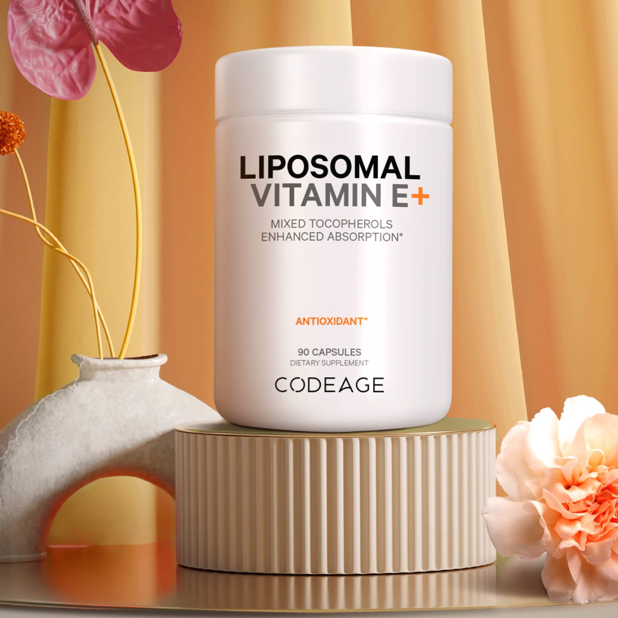 Codeage Liposomal Vitamin E Supplement - D-Alpha Tocopherol Isomers Beta