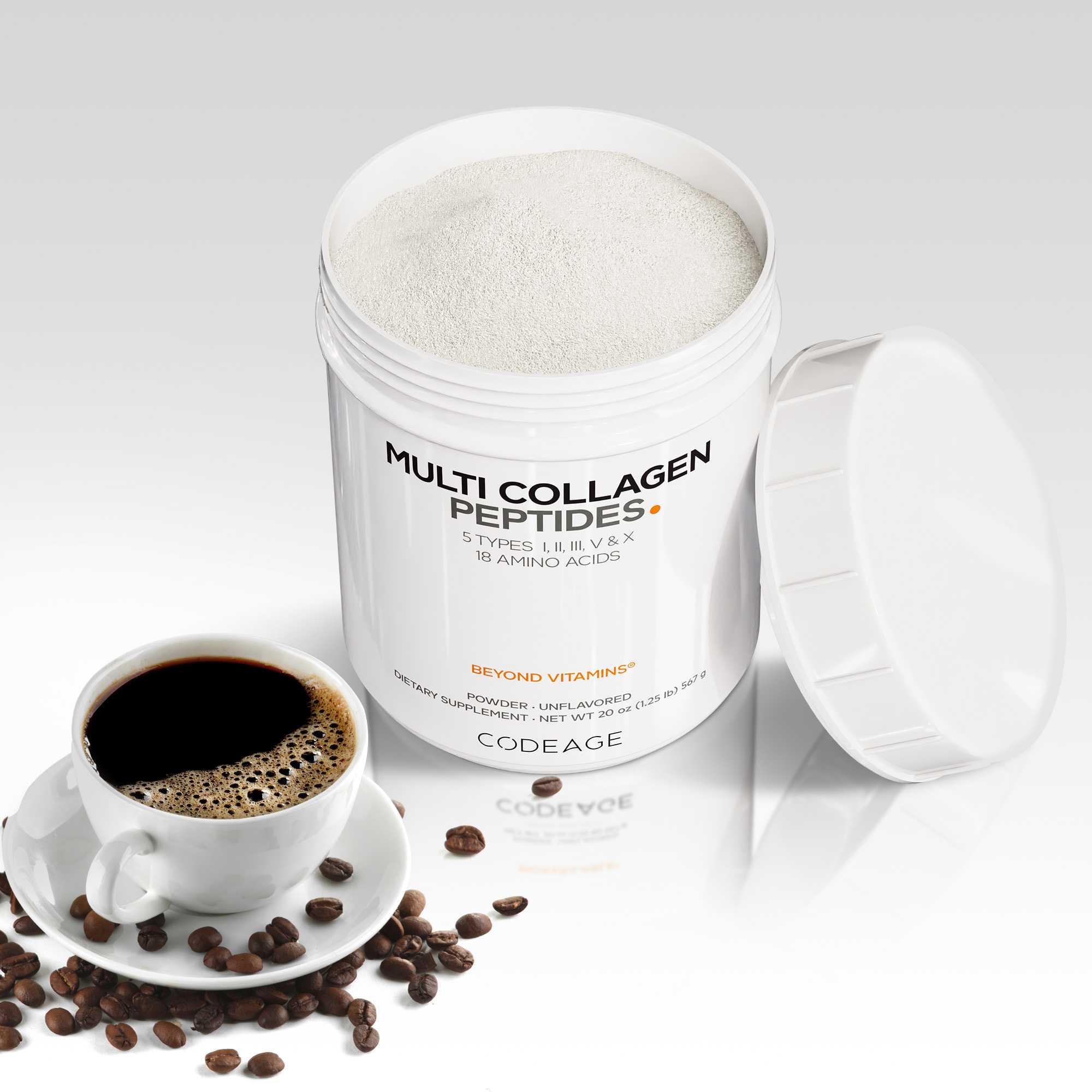 Codeage Multi Collagen Protein Powder Large Hydrolyzed Grass Fed 20 oz