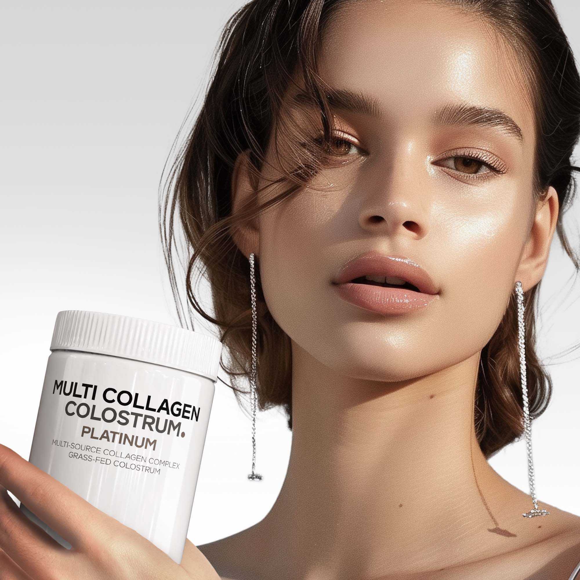 Codeage Multi Collagen Colostrum Powder Platinum - Biotin, Vitamin C, Hyaluronic Acid