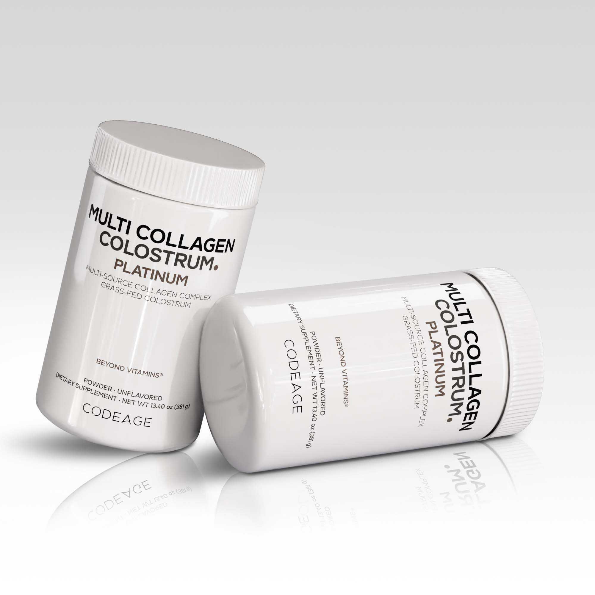 Codeage Multi Collagen Colostrum Powder Platinum - Biotin, Vitamin C, Hyaluronic Acid