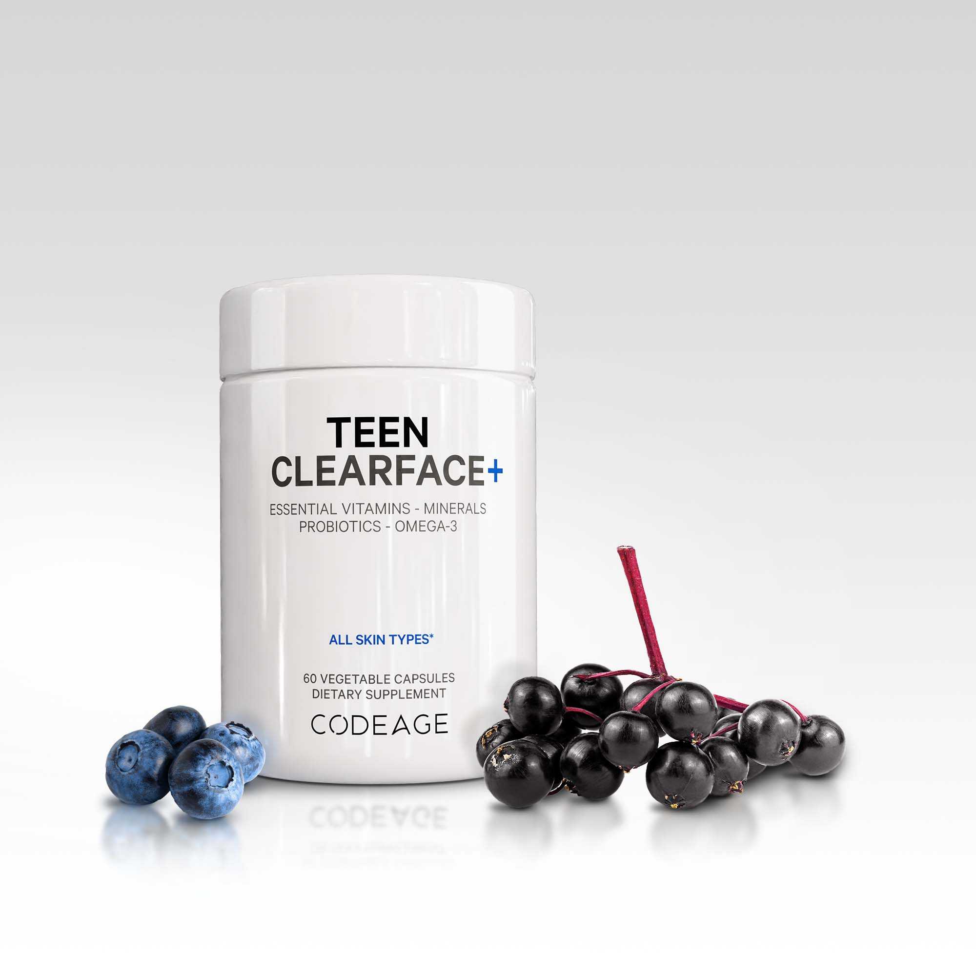 Codeage Teen Clearface, Vitamins A, E, Zinc, Niacin, Pantothenic Acid