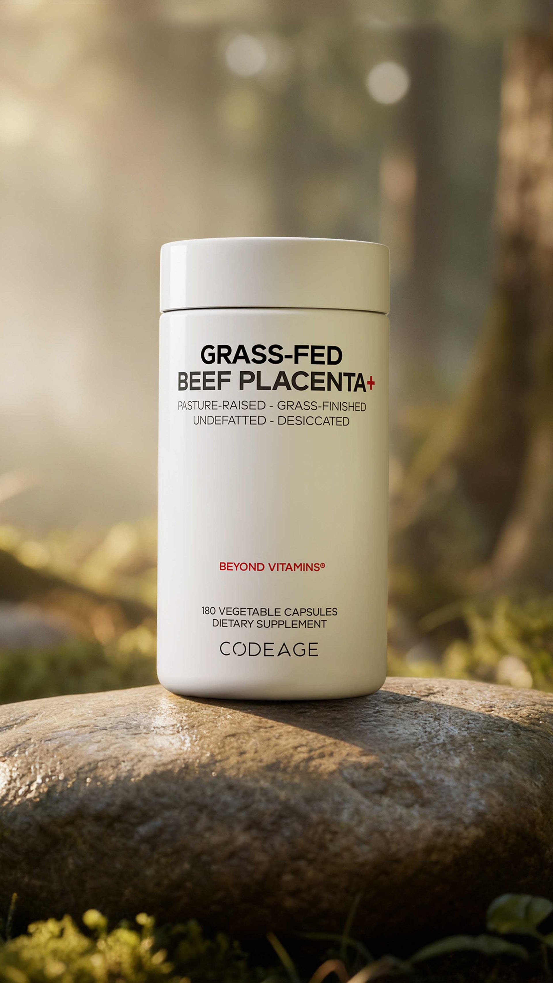 Suplemento de placenta de res alimentada con pasto Codeage, criada en ...