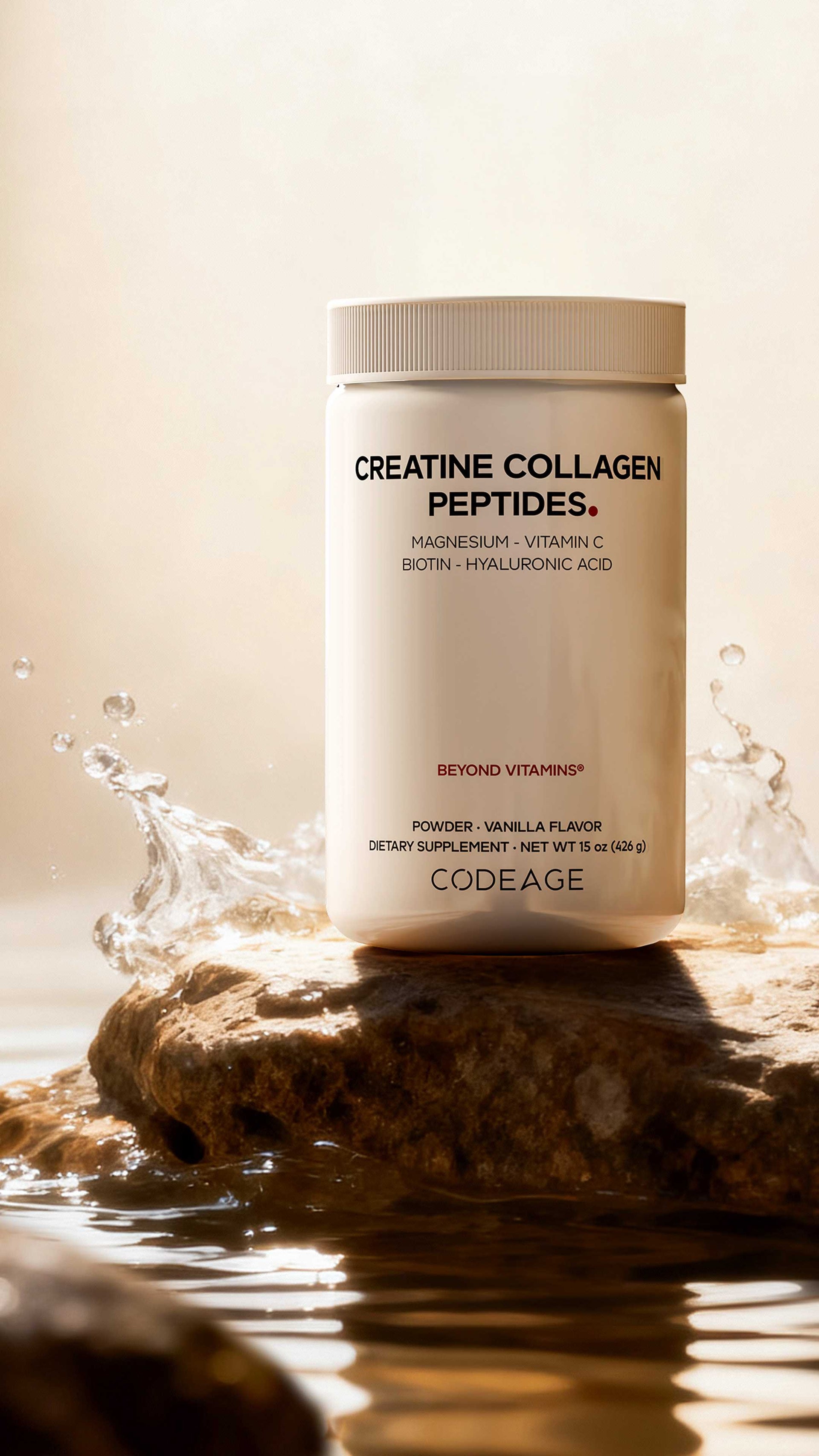Péptidos de colágeno y creatina Codeage - Suplemento en polvo de vainilla