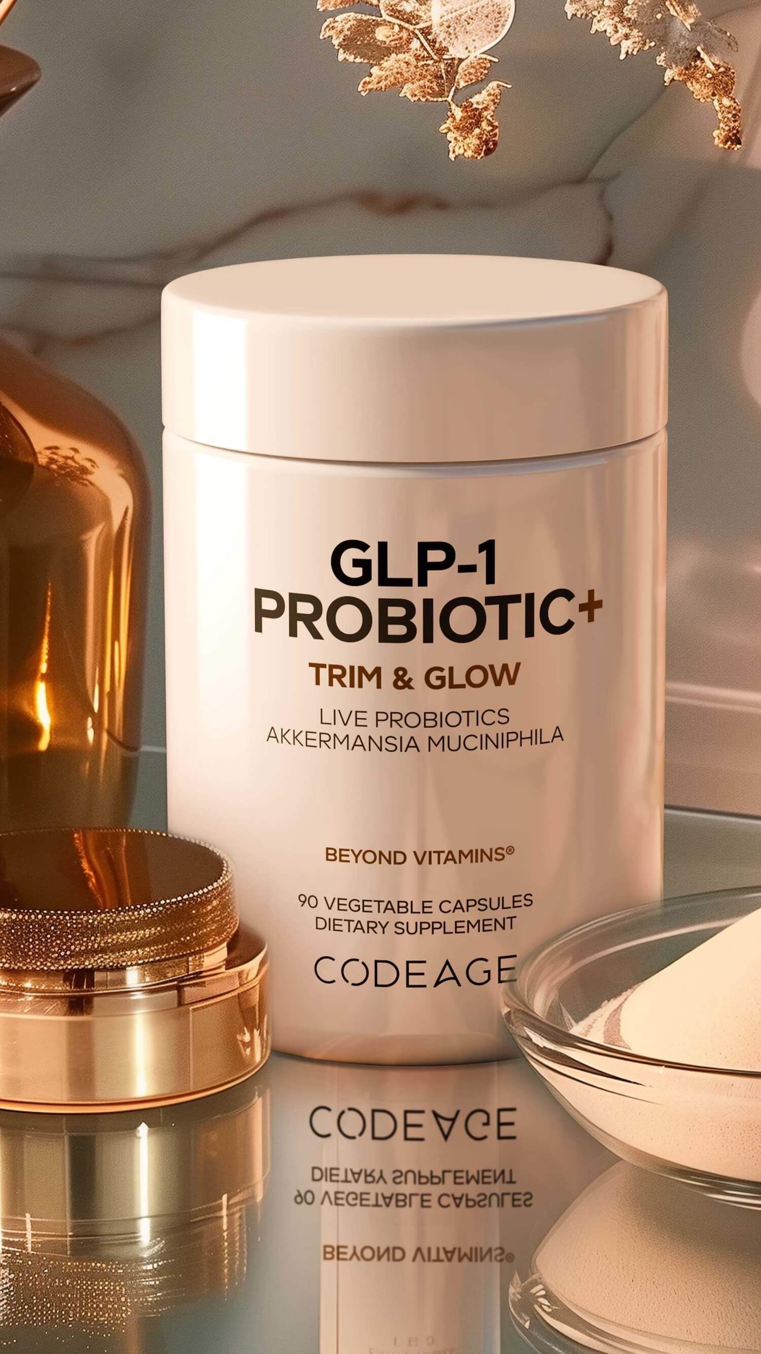 Codeage GLP-1 Probiotic+® Supplement - Live Probiotics - Akkermansia