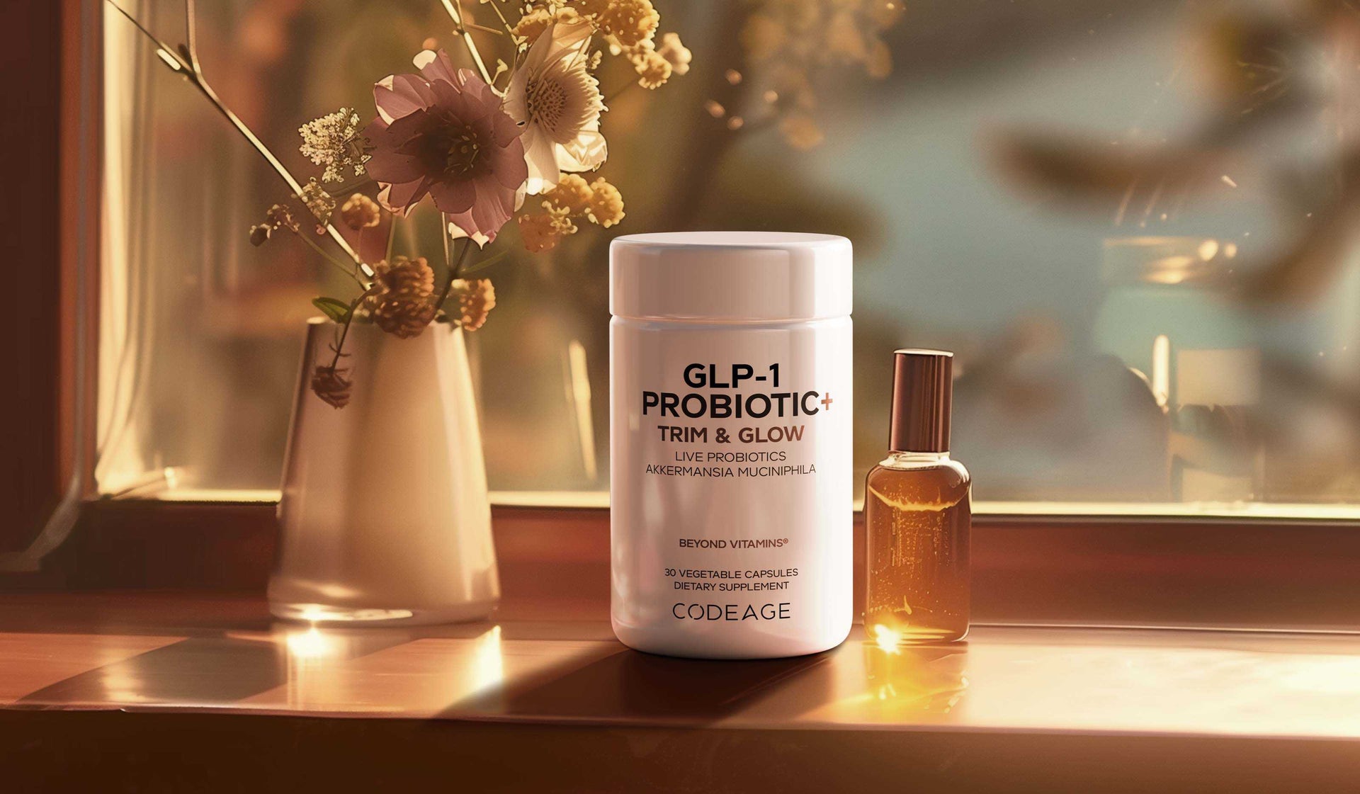 Codeage GLP-1 Probiotic+® Supplement - Live Probiotics - Akkermansia