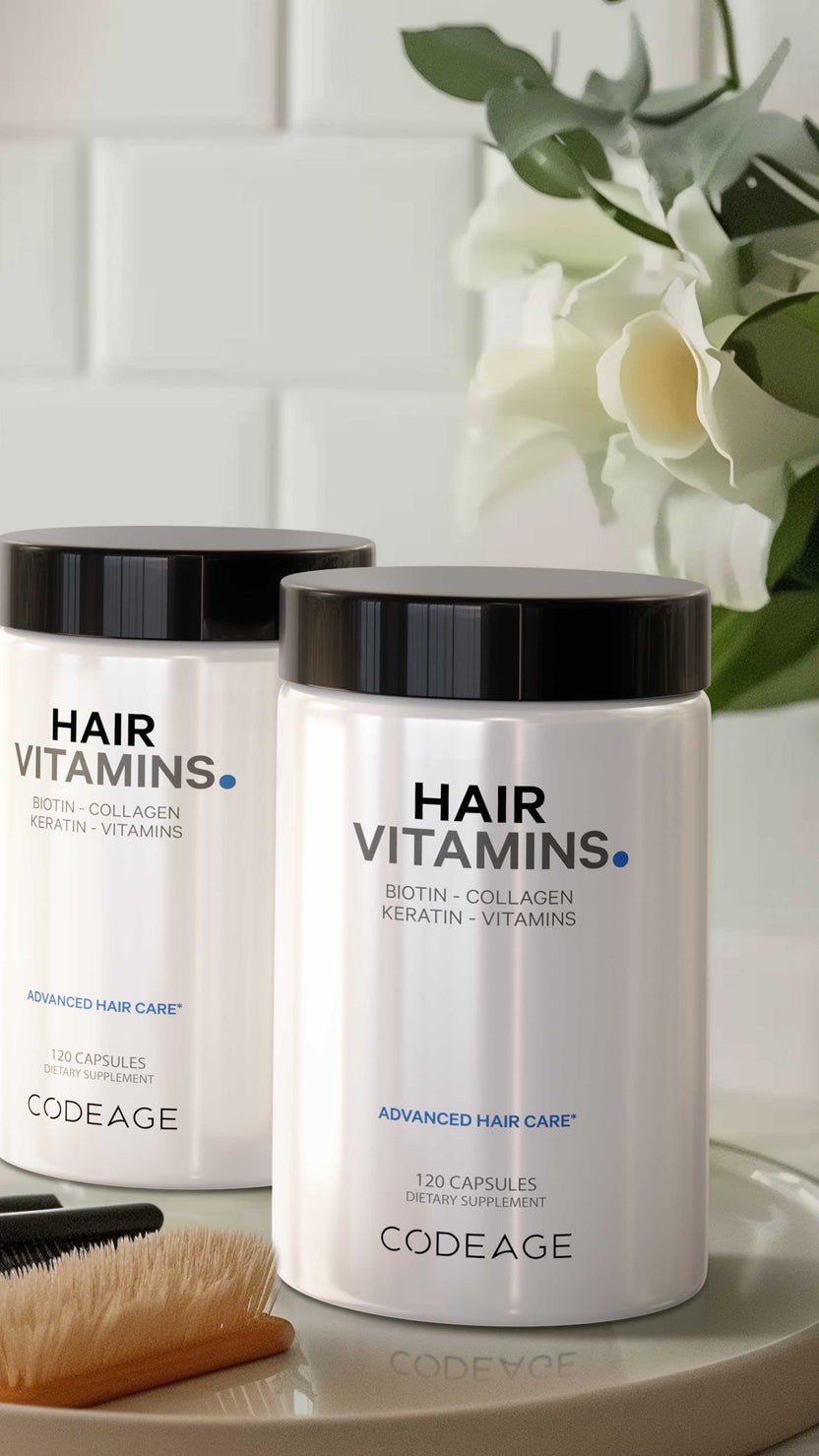 Codeage Hair Vitamins, Biotin, Keratin, Collagen Omega-3 Supplement