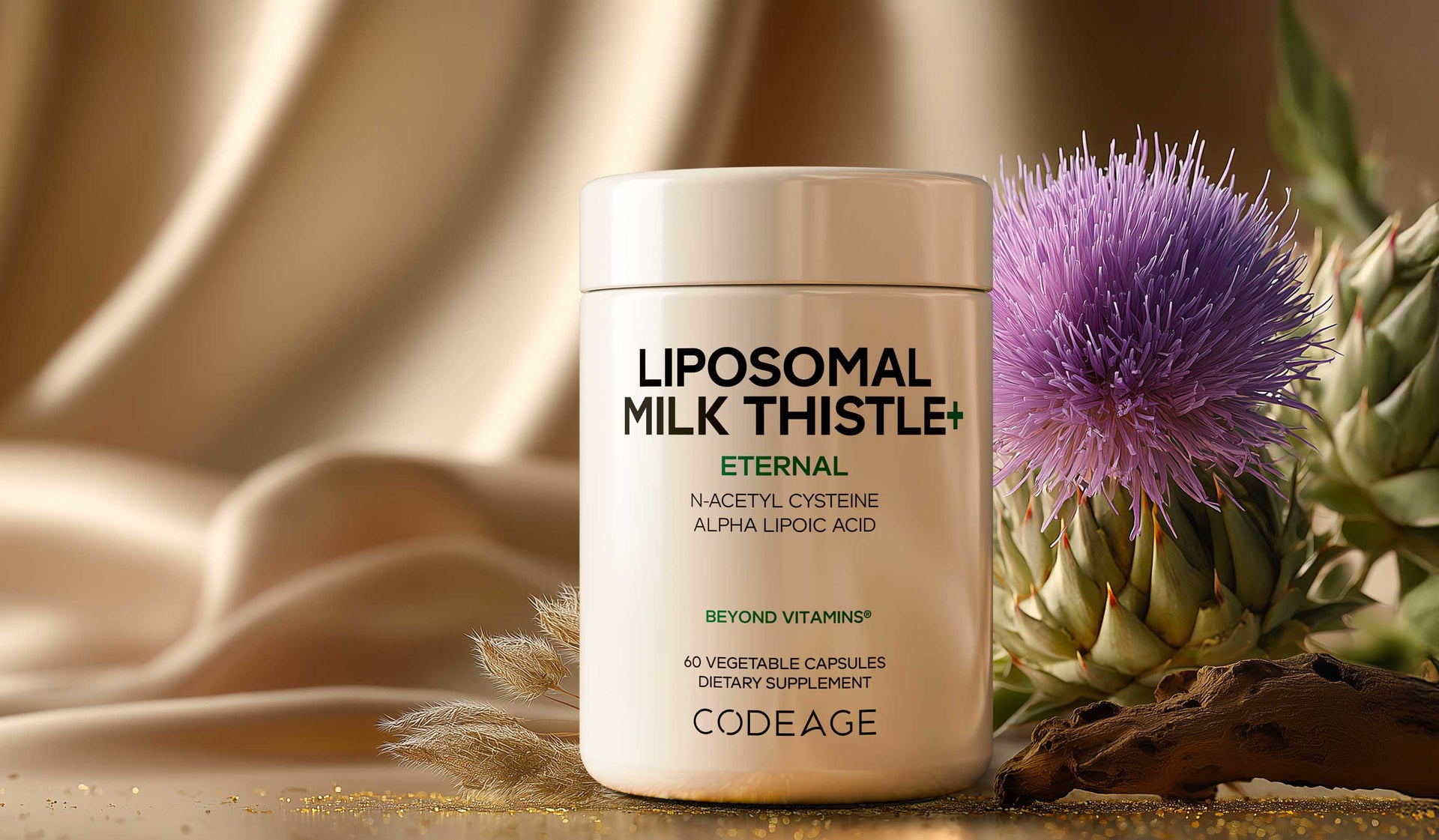 Codeage Liposomal Milk Thistle+ Supplement - NAC & Alpha Lipoic Acid