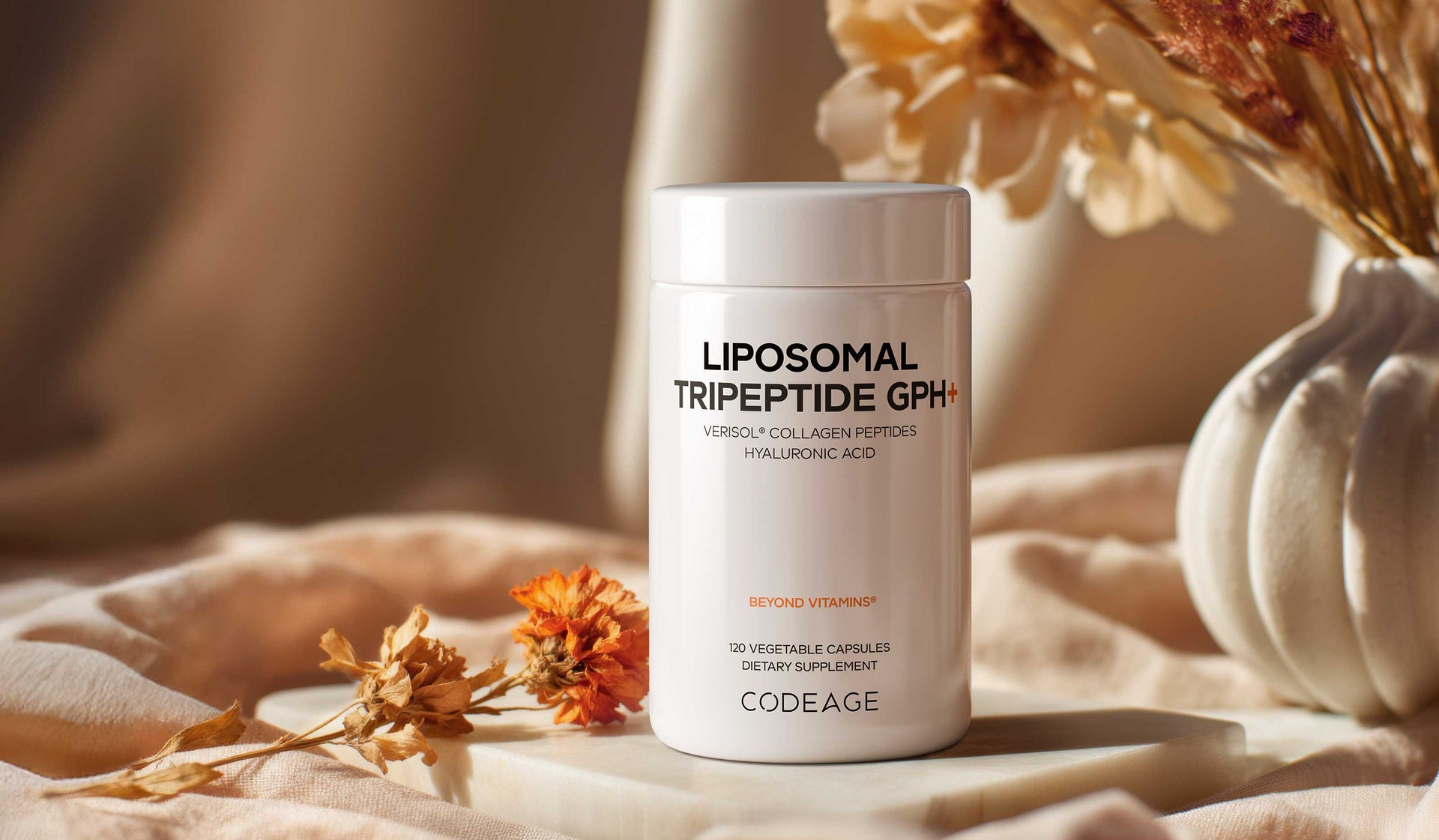 Codeage Liposomal Tripeptide GPH - Beauty Collagen Peptides with ...