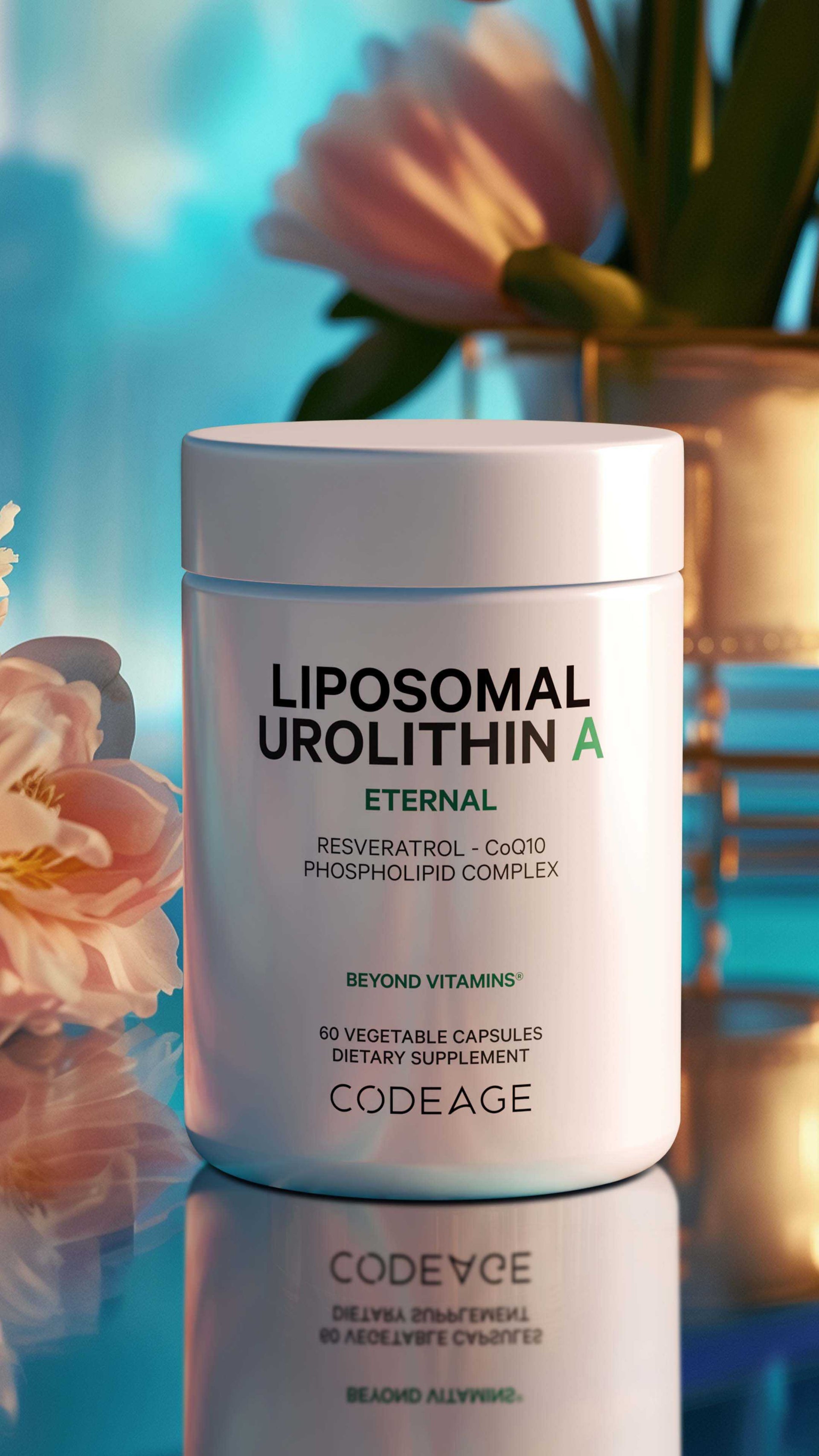 Codeage Liposomal Urolithin A Supplement, Resveratrol, CoQ10