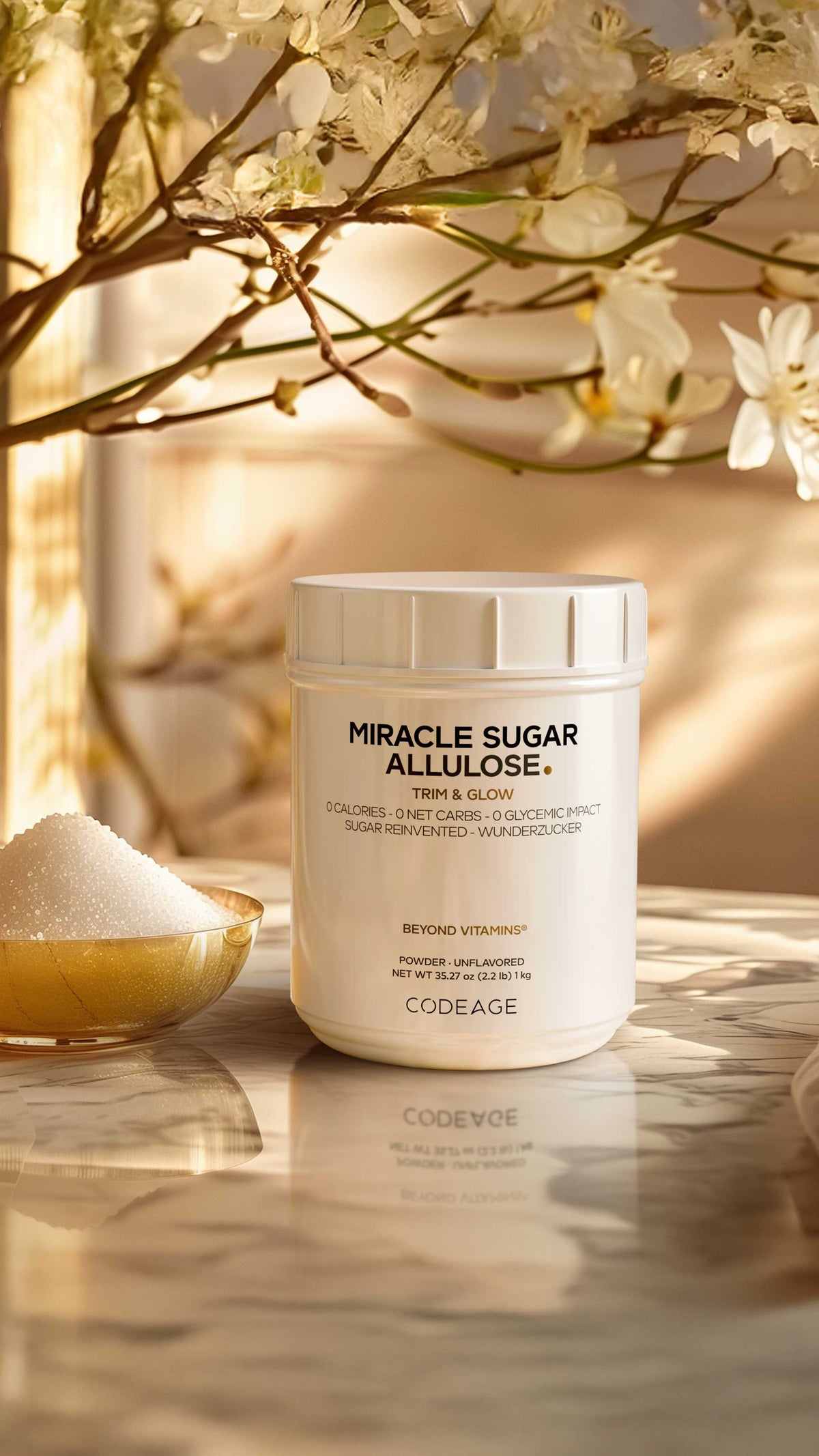 Codeage Miracle Sugar Allulose - Allulose Sweetener Powder - Guilt-Free ...