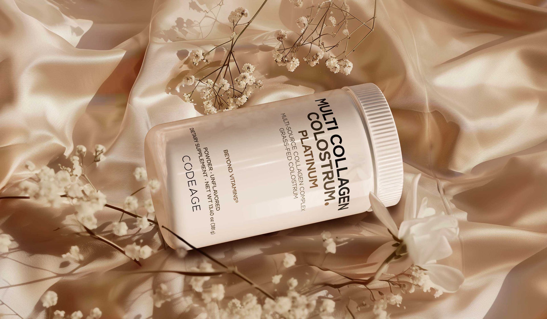 Codeage Multi Collagen Colostrum Powder Platinum - Biotin, Vitamin C, Hyaluronic Acid