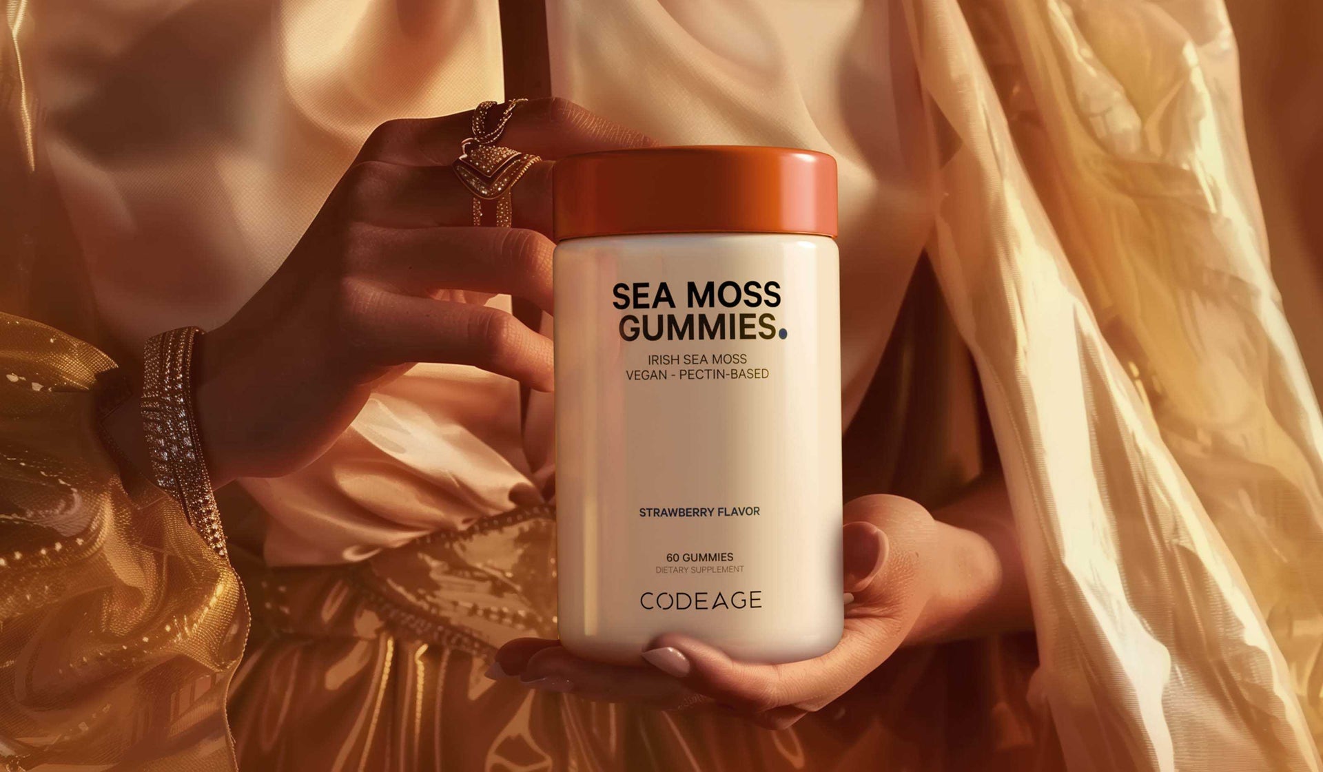 Codeage Irish Sea Moss Gummies Supplement Superfood Plant-Based Antioxidant