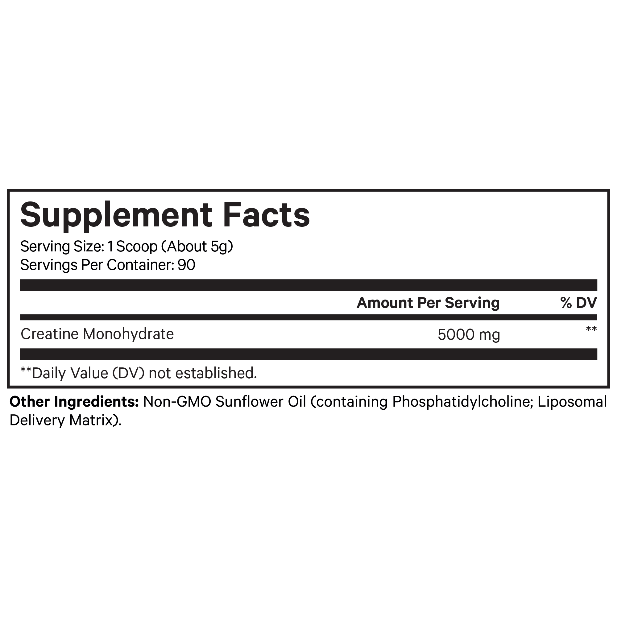 Codeage Liposomal Creatine Monohydrate Powder Supplement | 90 Servings