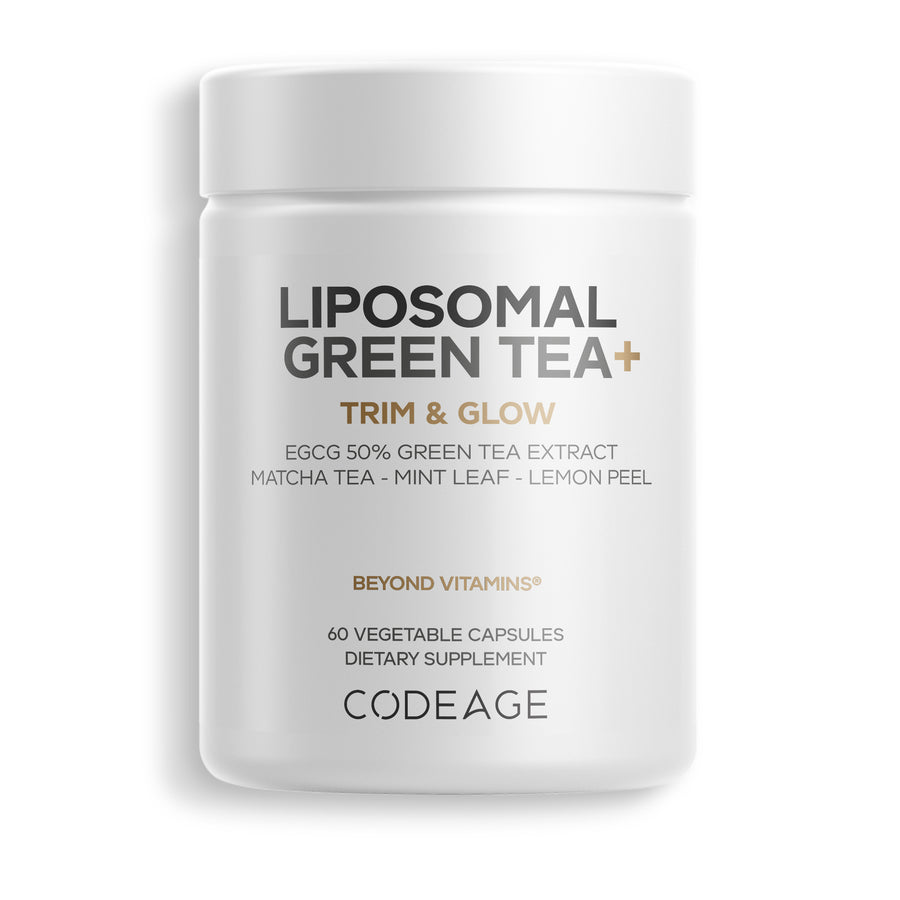Codeage Liposomal Green Tea EGCG 50% - Organic Matcha, Peppermint ...