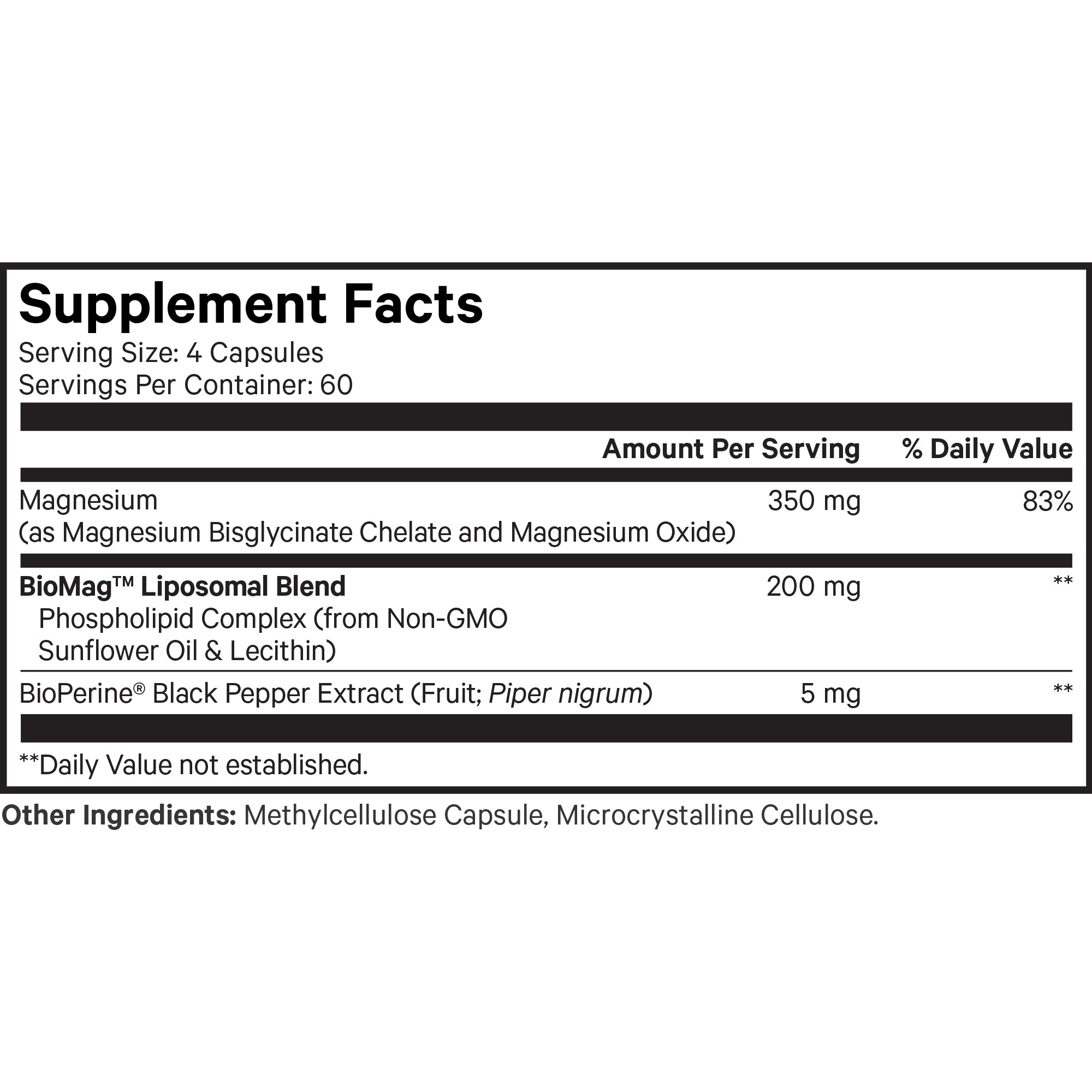 Codeage Liposomal Magnesium Glycinate Mineral Capsule Supplement