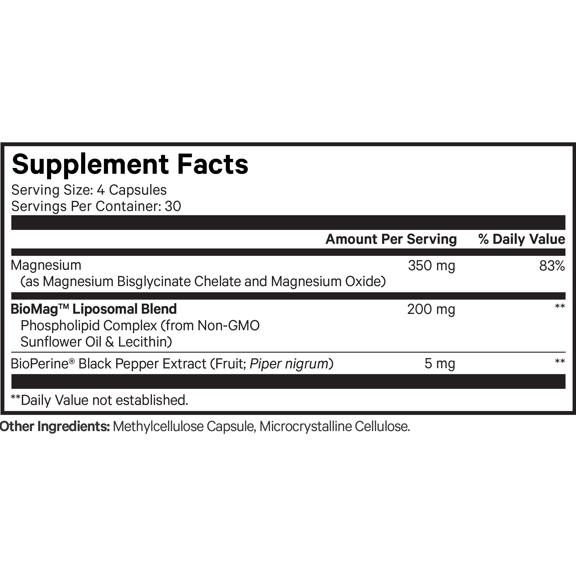 Codeage Liposomal Magnesium Glycinate Mineral Capsule Supplement