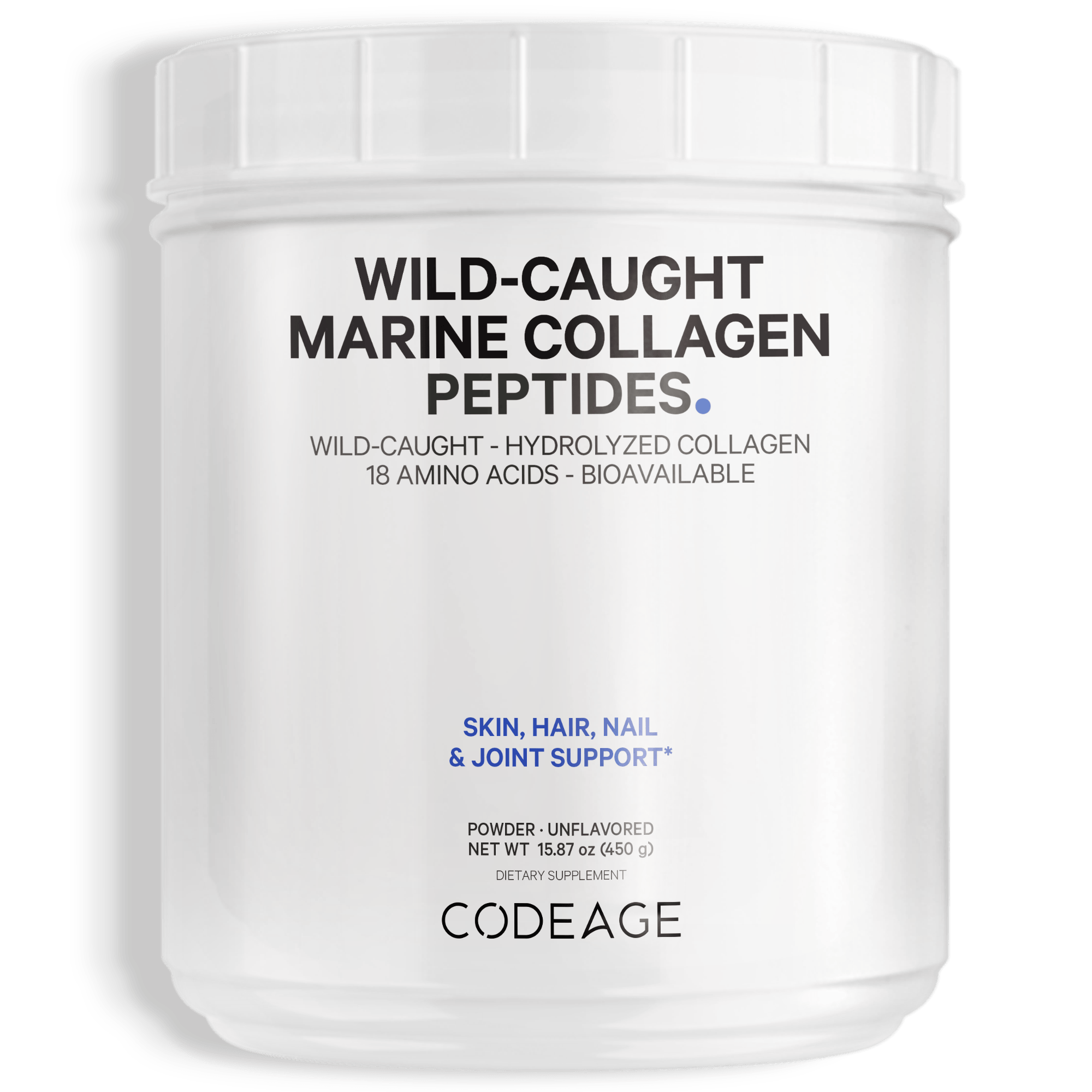 Codeage Wild Caught Marine Collagen Peptides Powder, Meatless Collagen