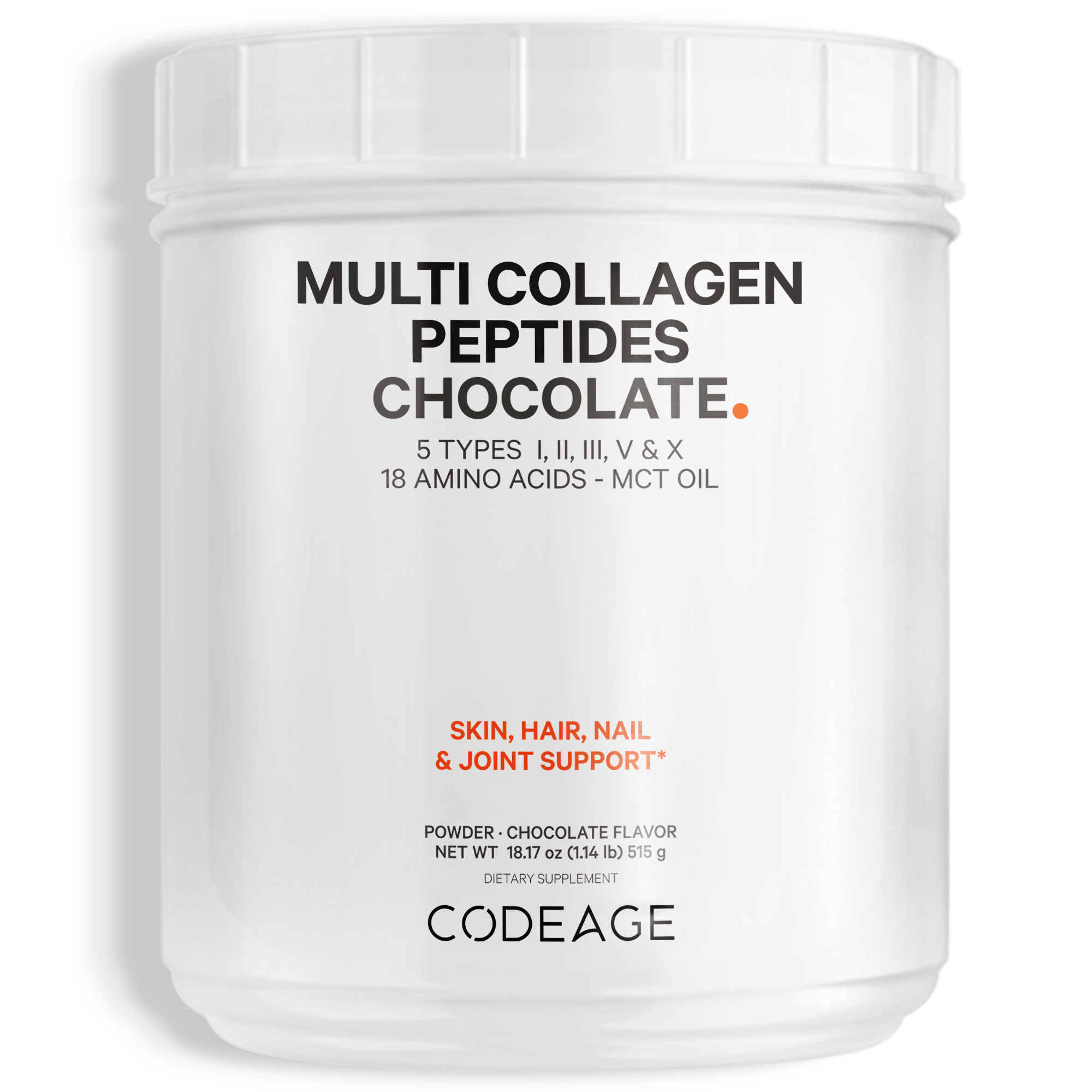 Codeage Multi Collagen Chocolate Protein Powder Shake with MCT Oil