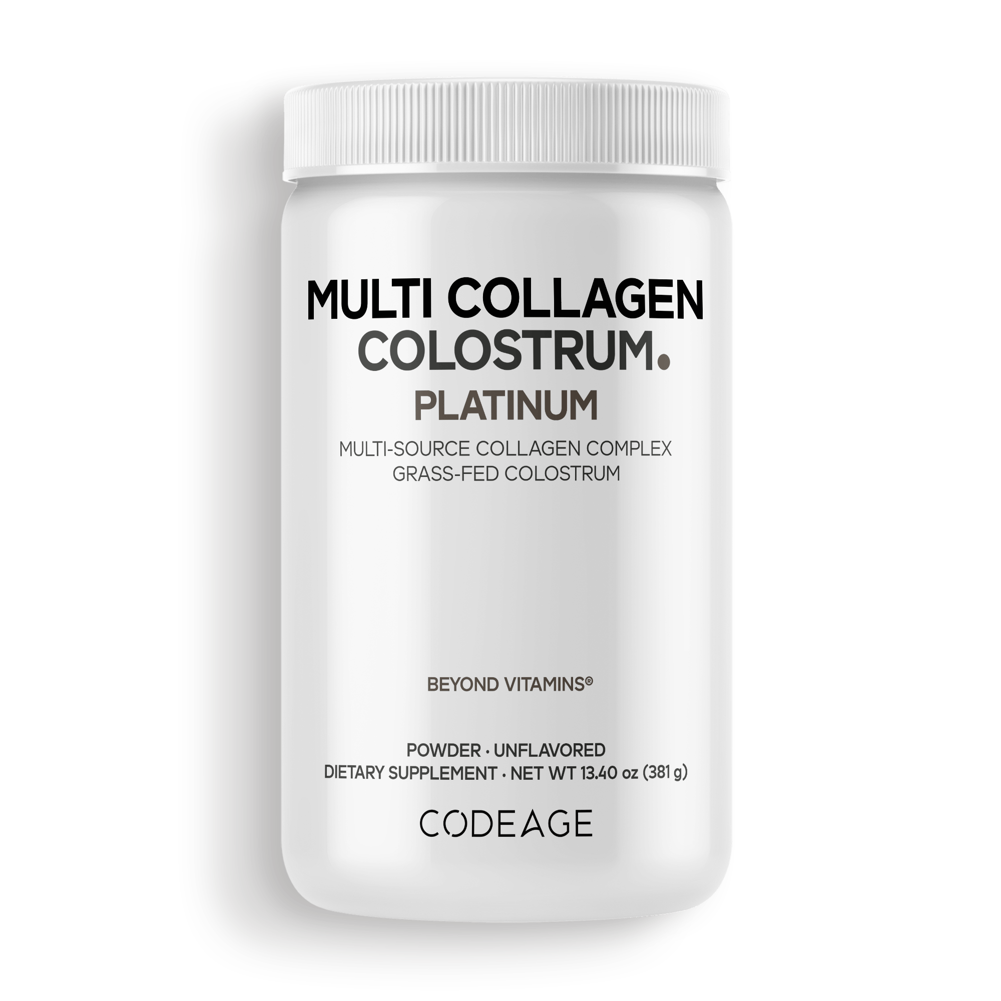 Codeage Multi Collagen Colostrum Powder Platinum - Biotin, Vitamin C, Hyaluronic Acid