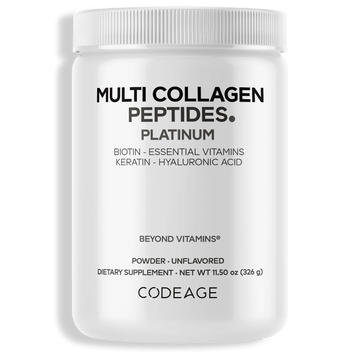 Codeage Multi Collagen Colostrum Powder Platinum - Biotin, Vitamin C, Hyaluronic Acid