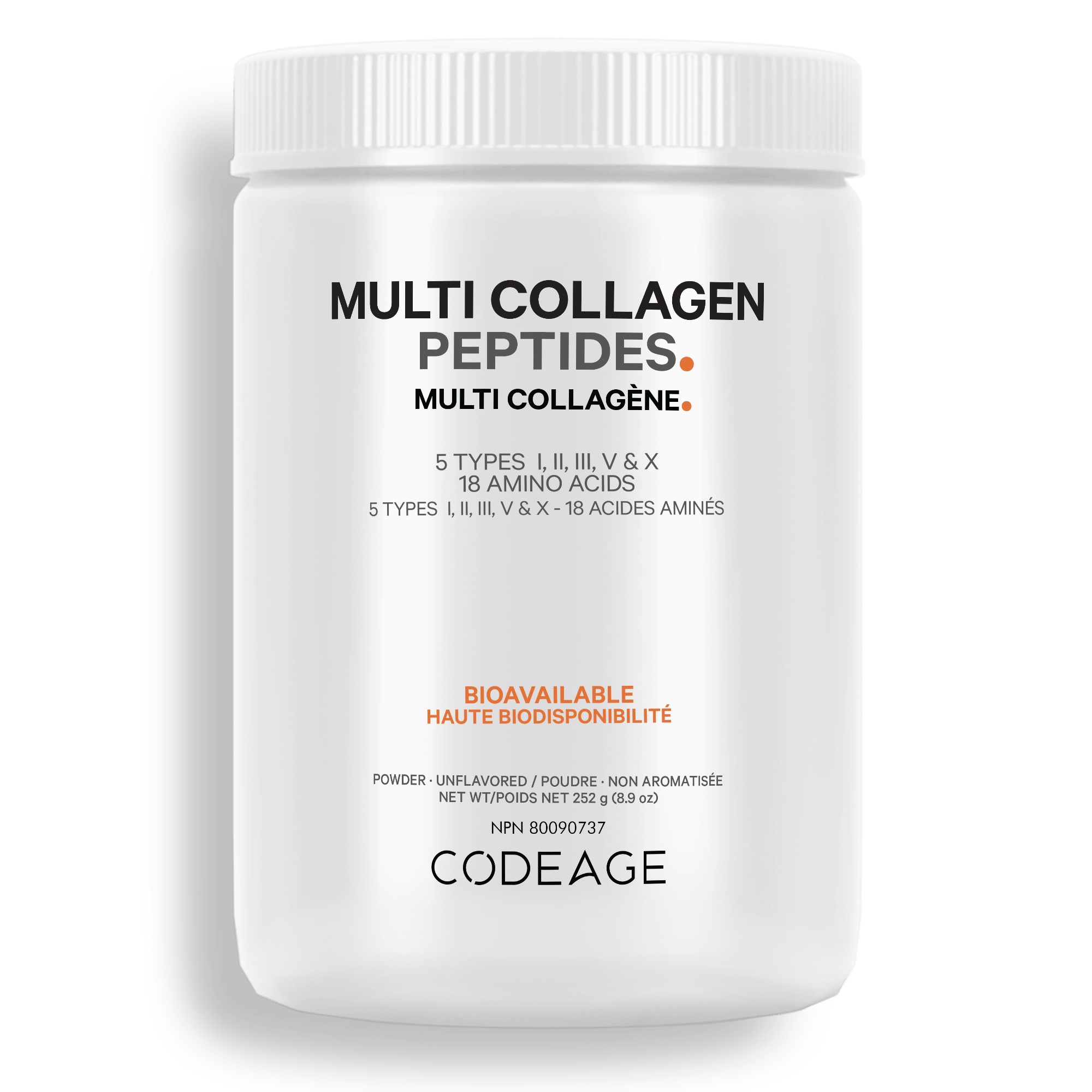 Codeage Multi Collagen Protein Powder Hydrolyzed Grass Fed All-In-One
