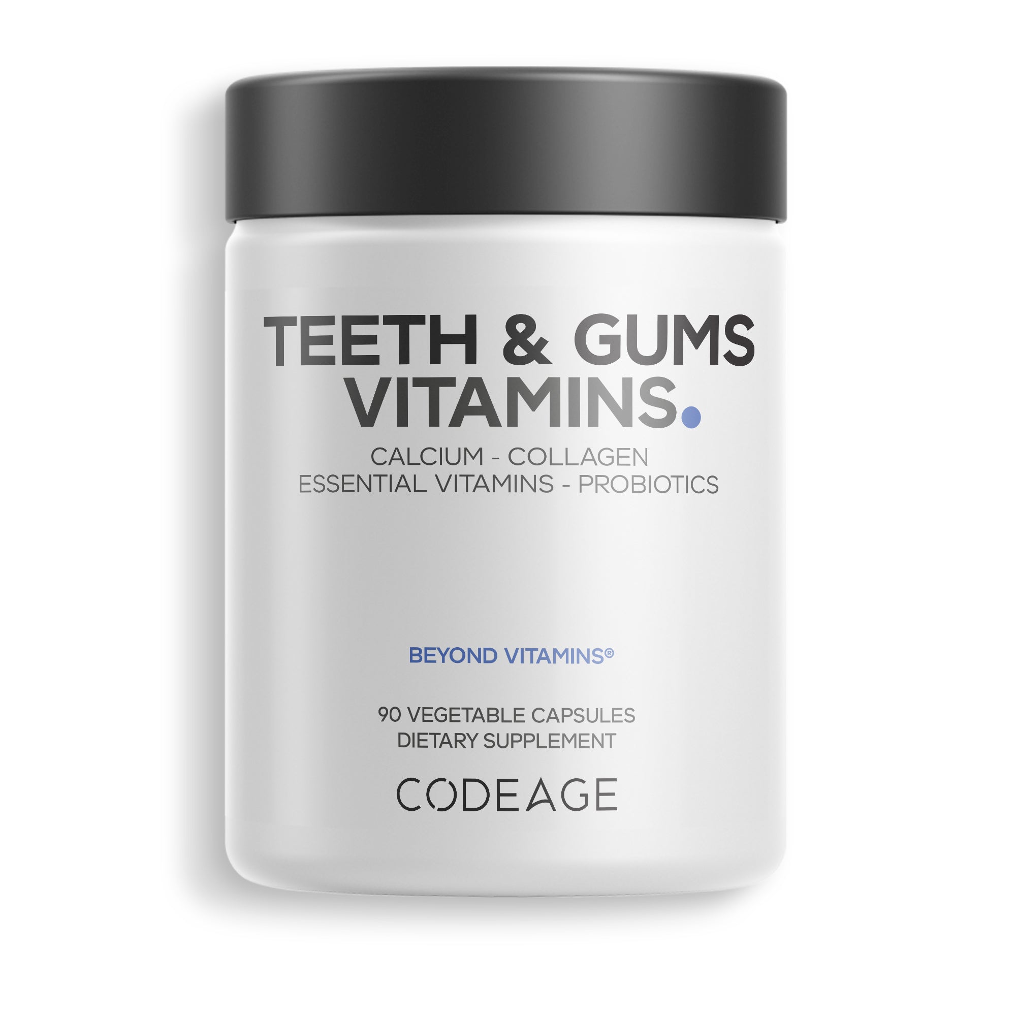 Codeage Teeth & Gums Vitamins, Dental Probiotics, Plant Based Calcium