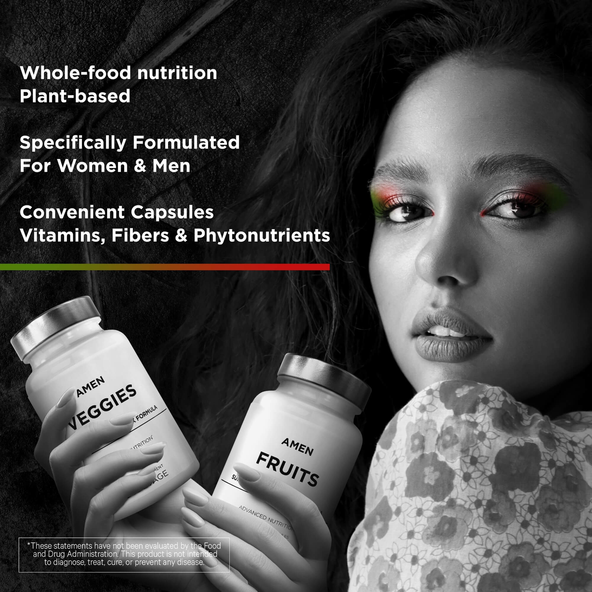 Amen Fruits + Veggies Vitamins, Raw Vegetables & Whole Fruits ...