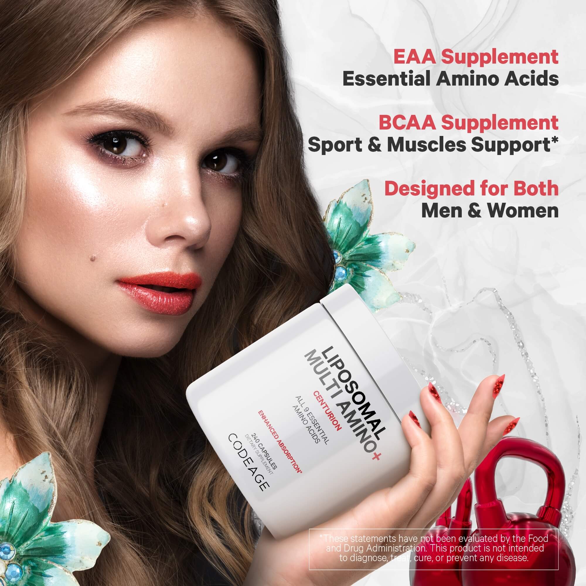 Codeage Liposomal Multi Amino BCAA EAA Supplement Plant-Based Protein