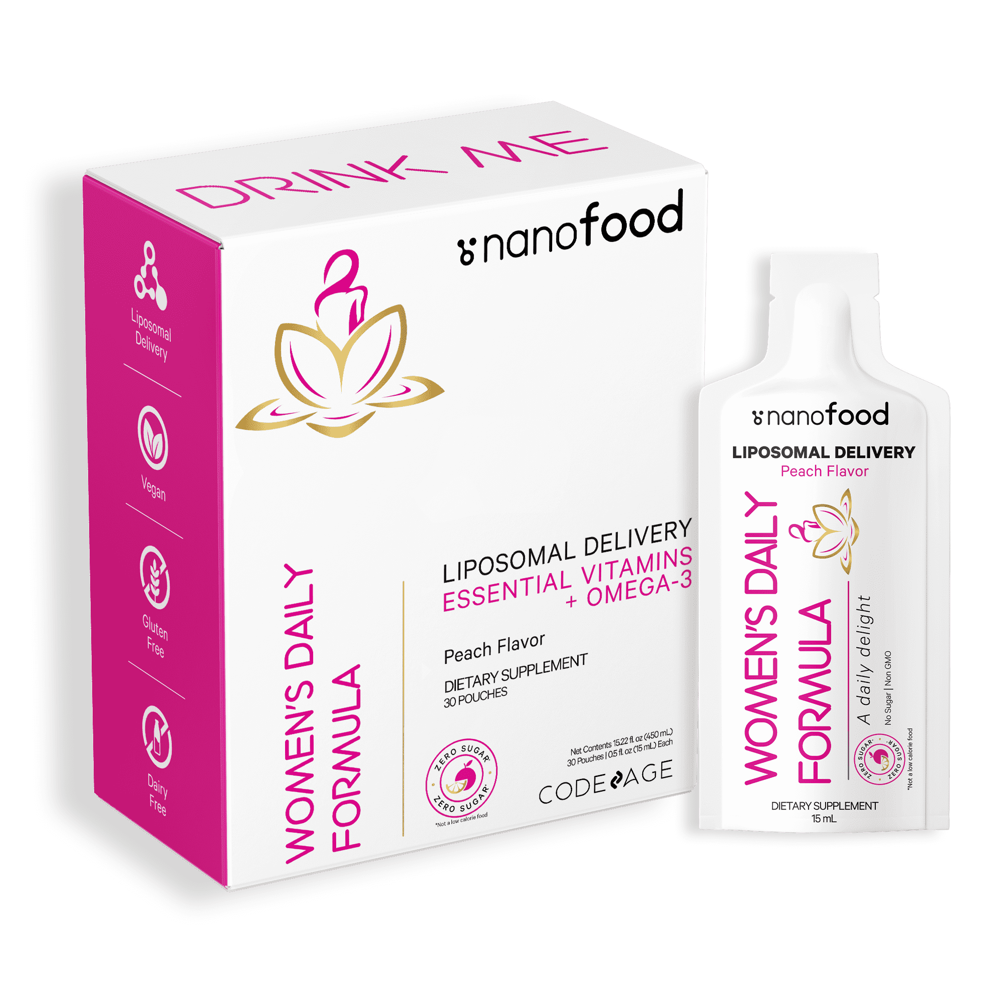 Codeage Liposomal Women's Daily Vitamins Liquid Multivitamin Sachets